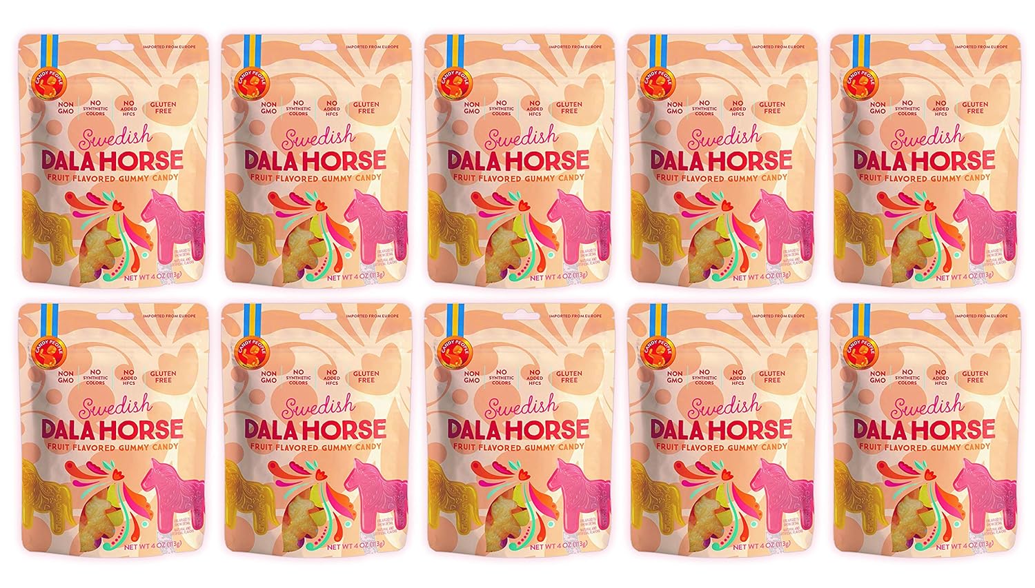 Amazon.com : 100% Swedish Gummy Candy Dala Horse Fruit Flavored Gummies ...