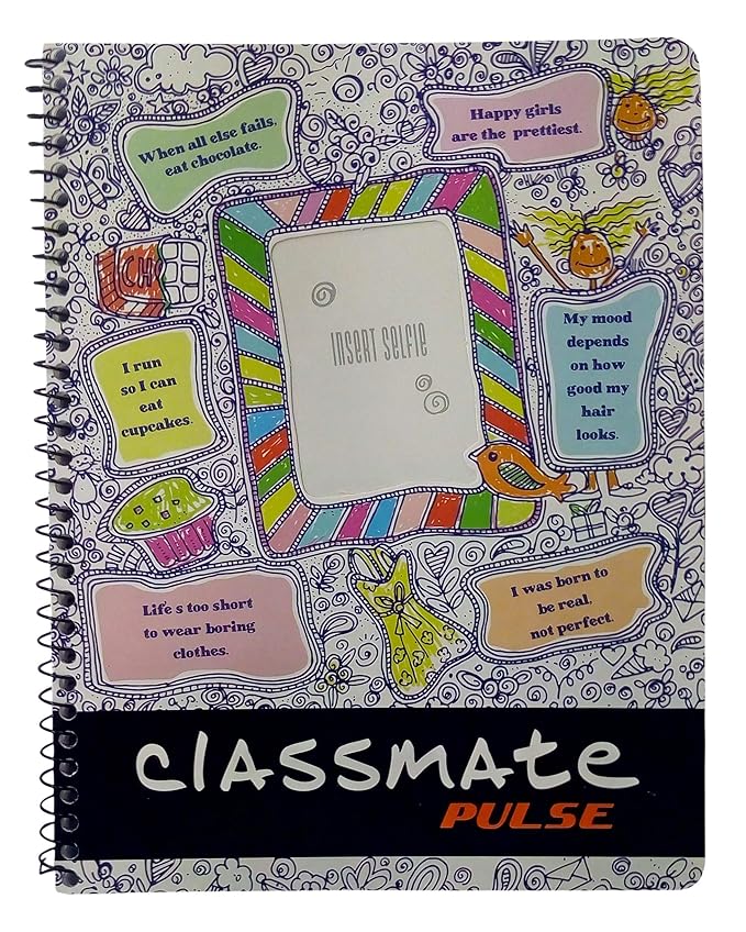 Classmate Pulse Selfie Note Book - Single Line (180 Pages) : Amazon.in ...