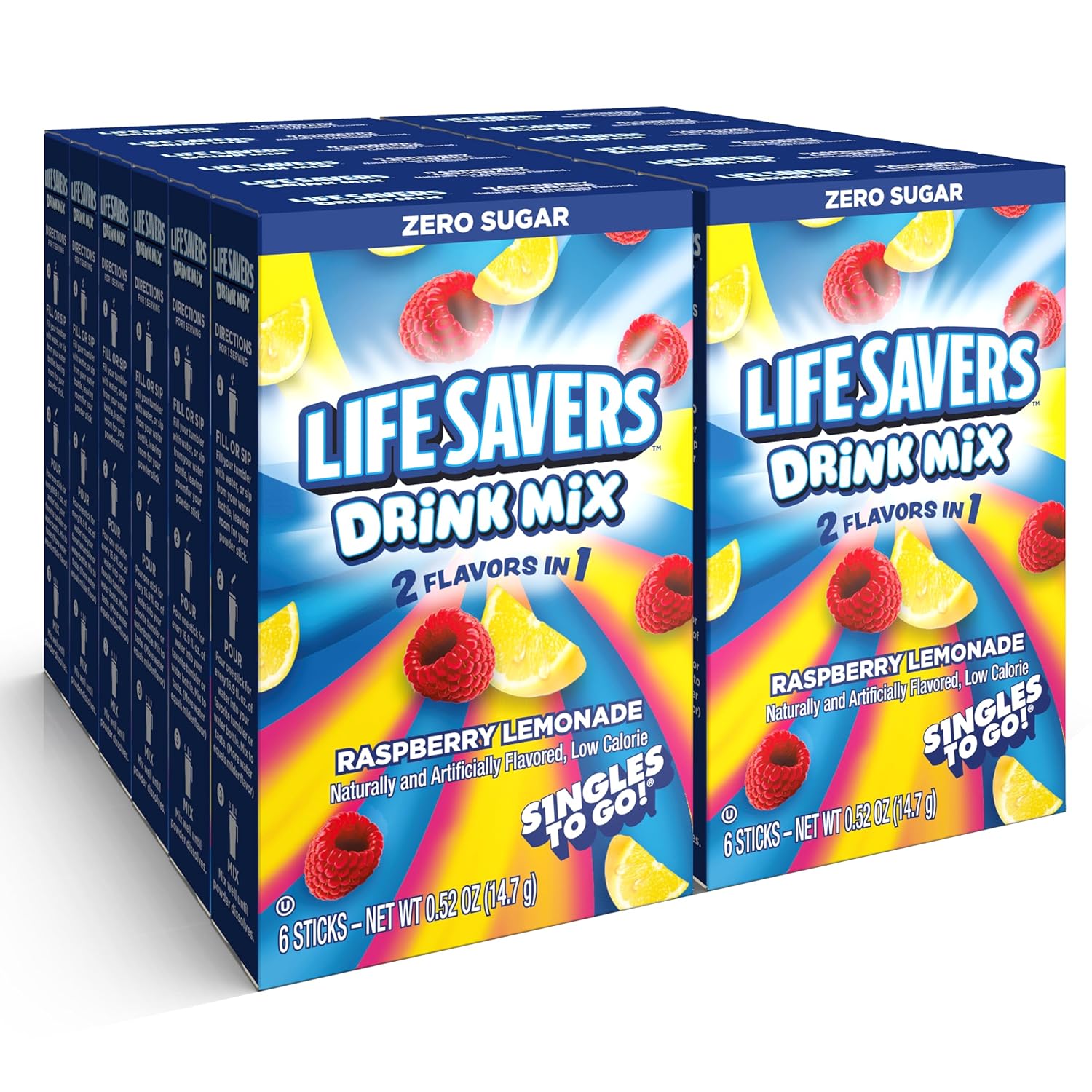 Amazon.com: Lifesavers Singles to Go Powdered Drink Mix, Raspberry ...