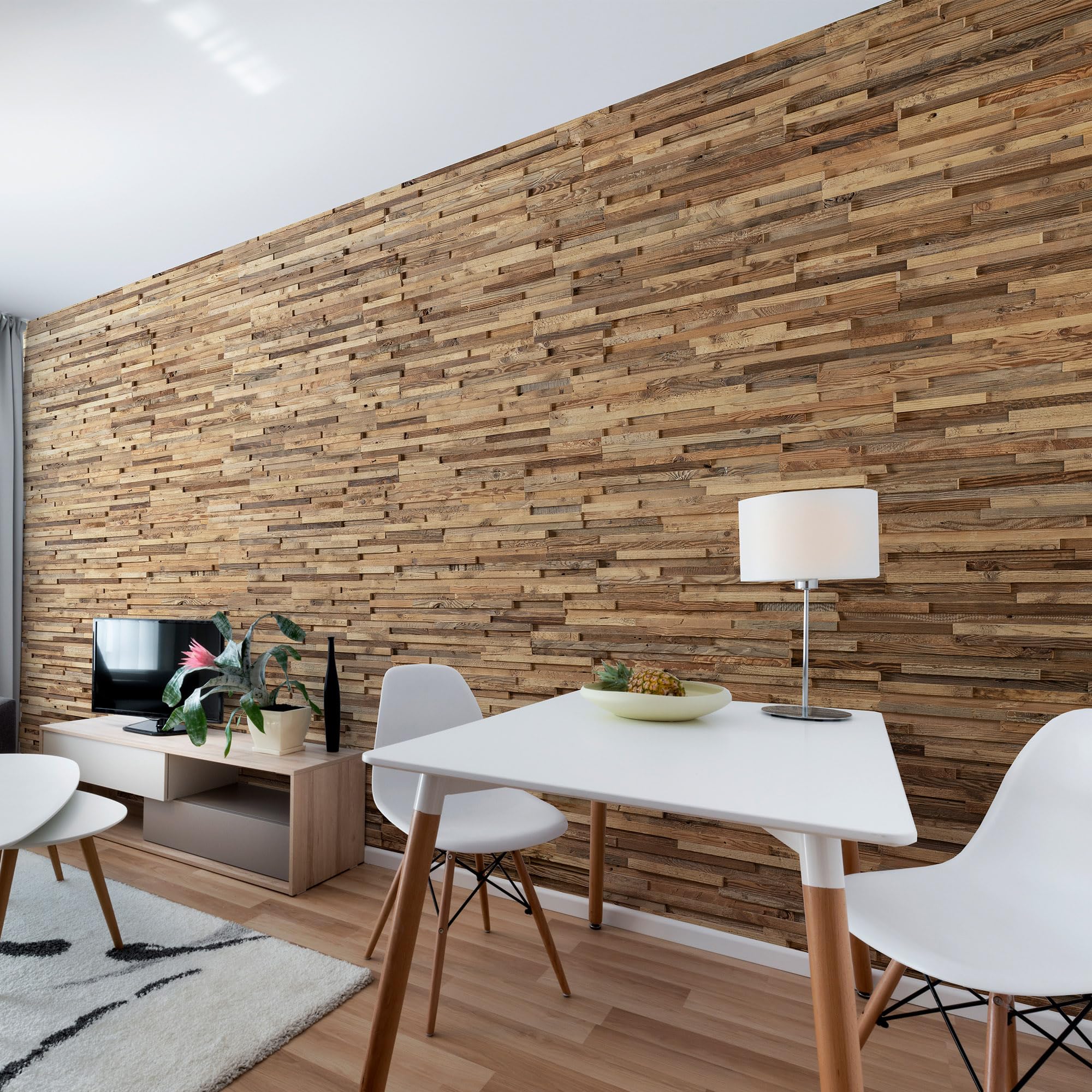 Reclaimed Wood Wall Decorative Panel Wooden Wall Decor Tiles, Wall