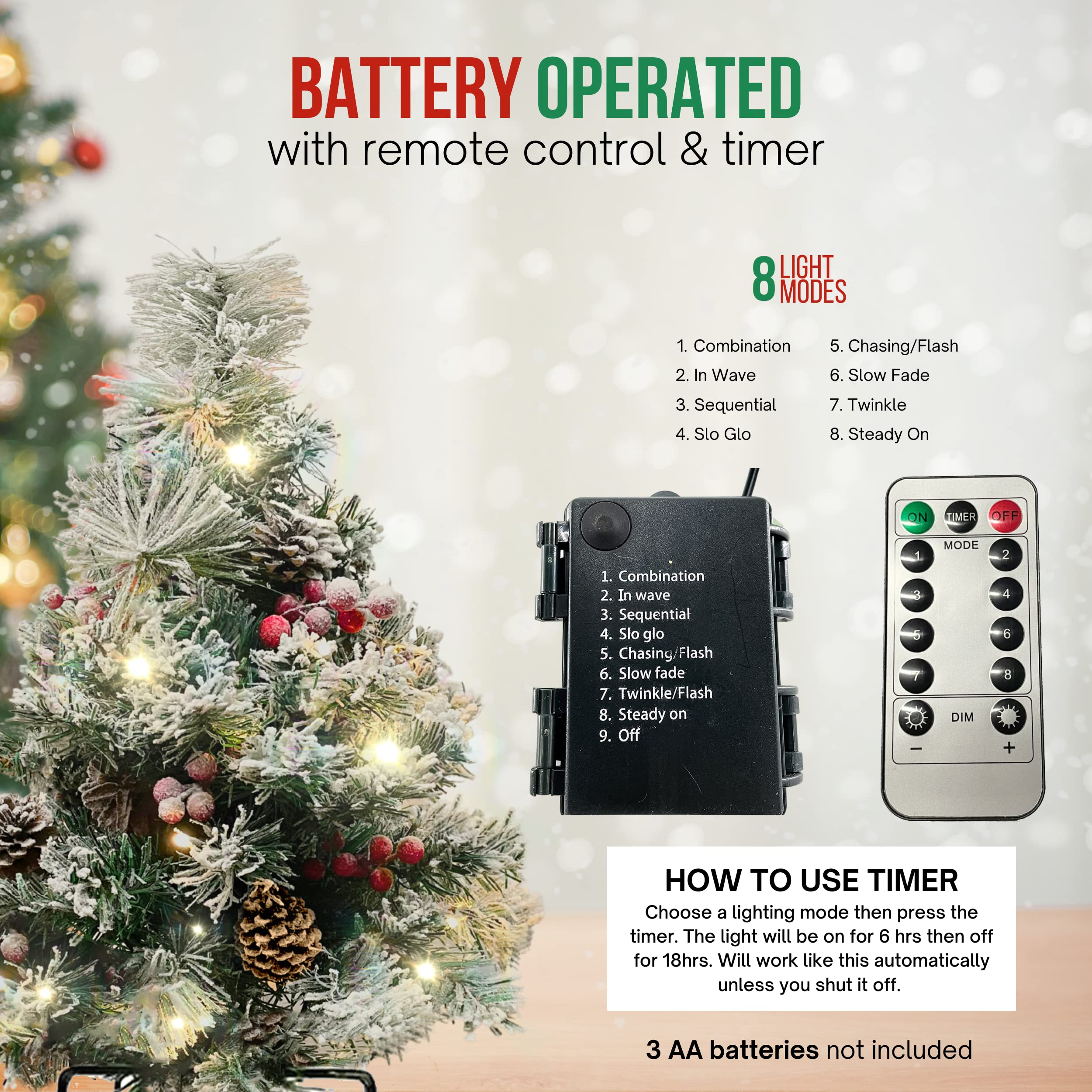 Prelit Outdoor Mini Christmas Tree for Porch, Pathway, Yard, 30in ...