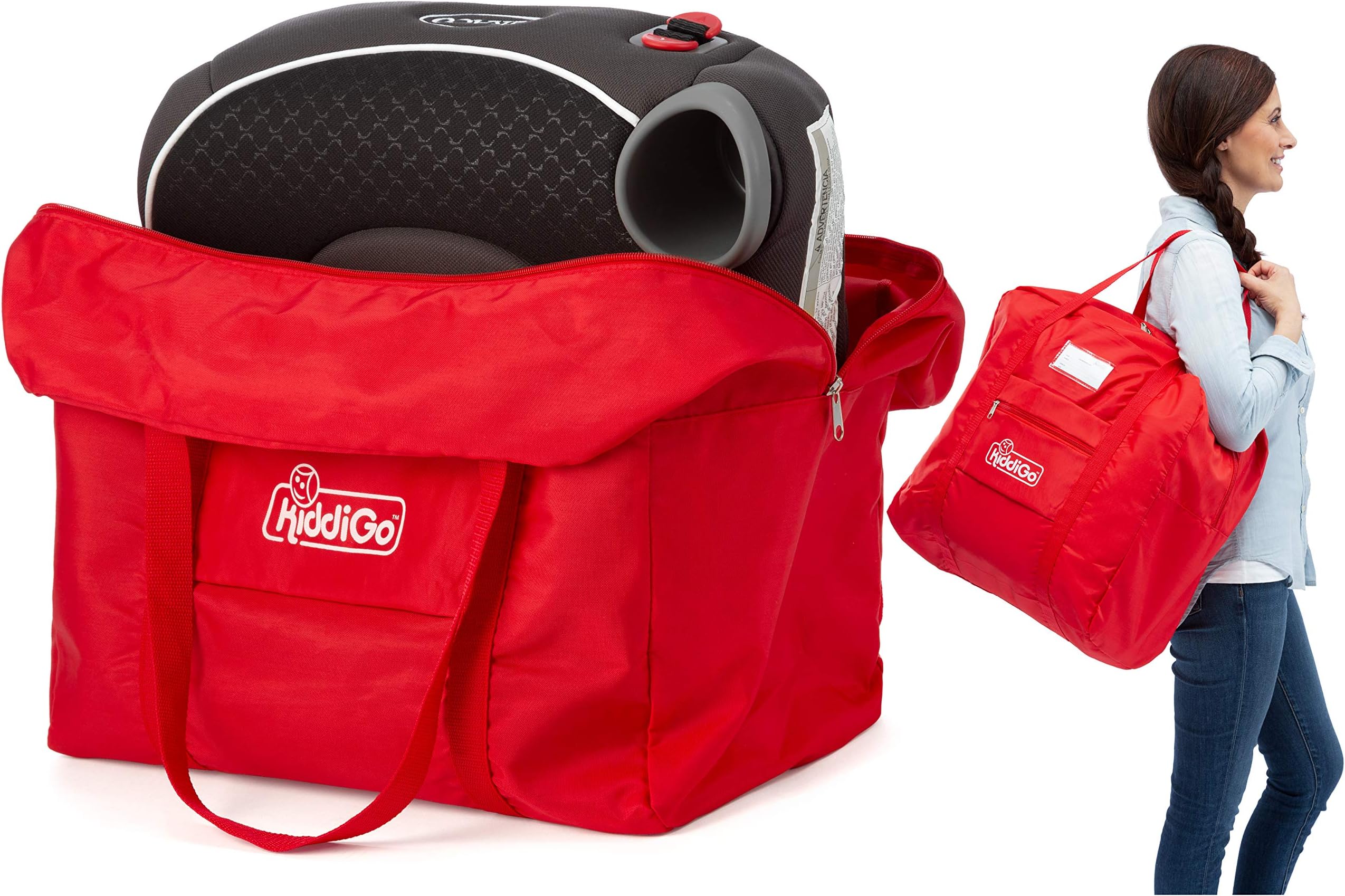 Amazon.com: KiddiGo Booster Seat Travel Bag for Airplane, Red, 17" H x ...