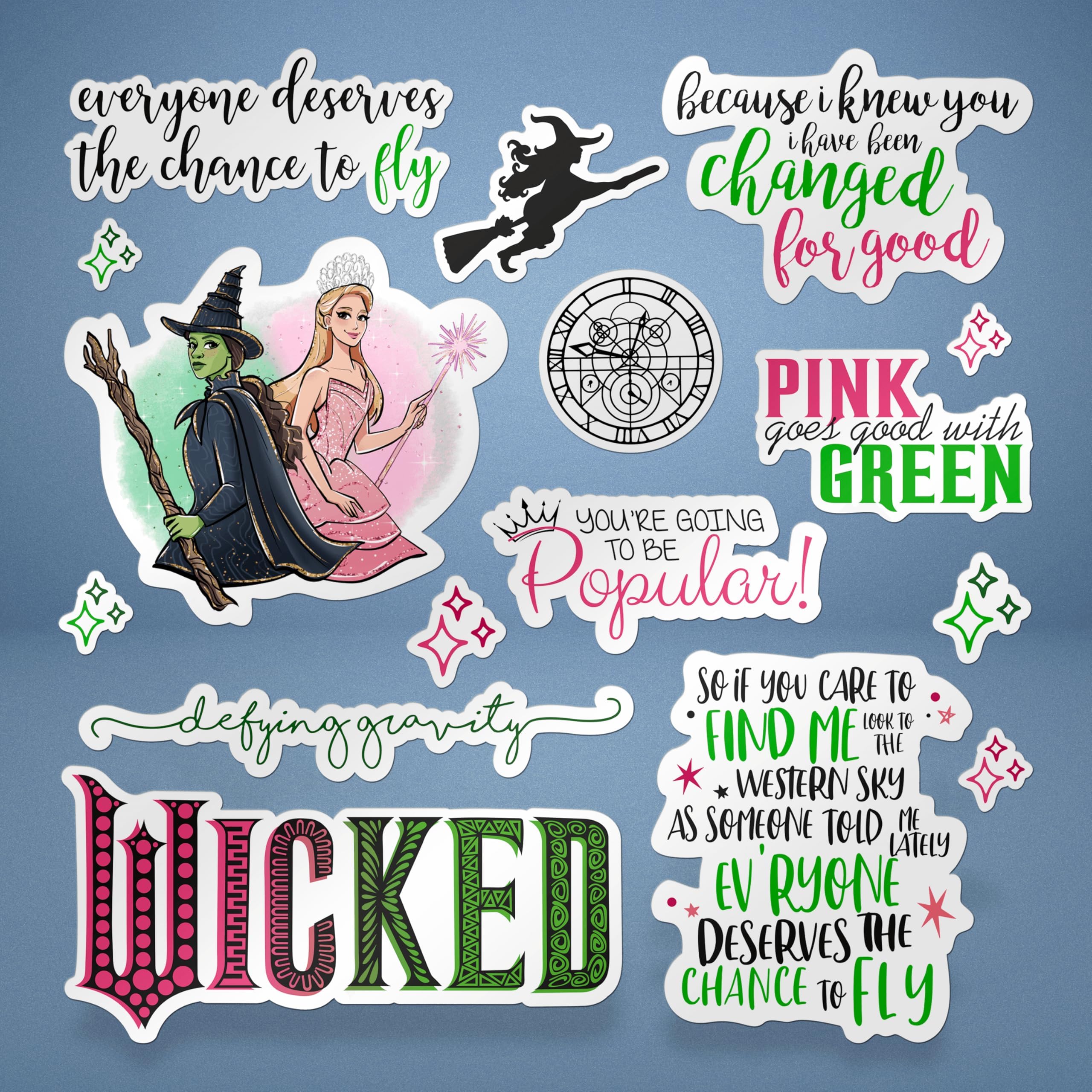 Amazon.com: Coloring Broadway - Elphaba Stickers - Set of 5 Stickers ...
