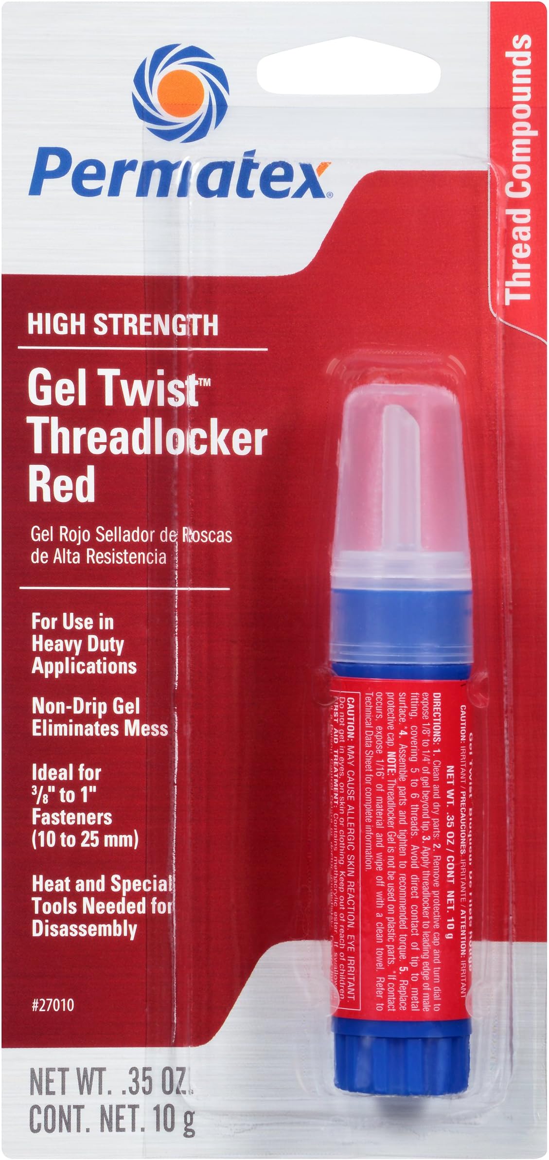 Amazon.com: Permatex Threadlocker Blue Gel 10 Gram : Automotive