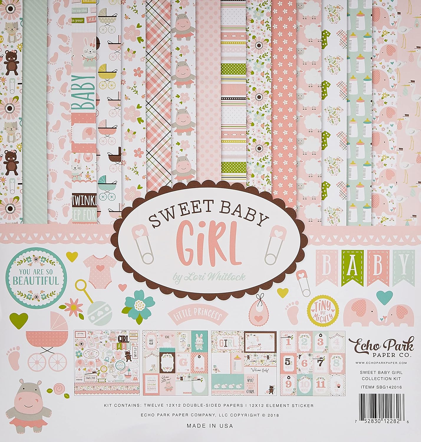 Amazon.com: Echo Park Paper Company SBG142016 Sweet Baby Girl ...