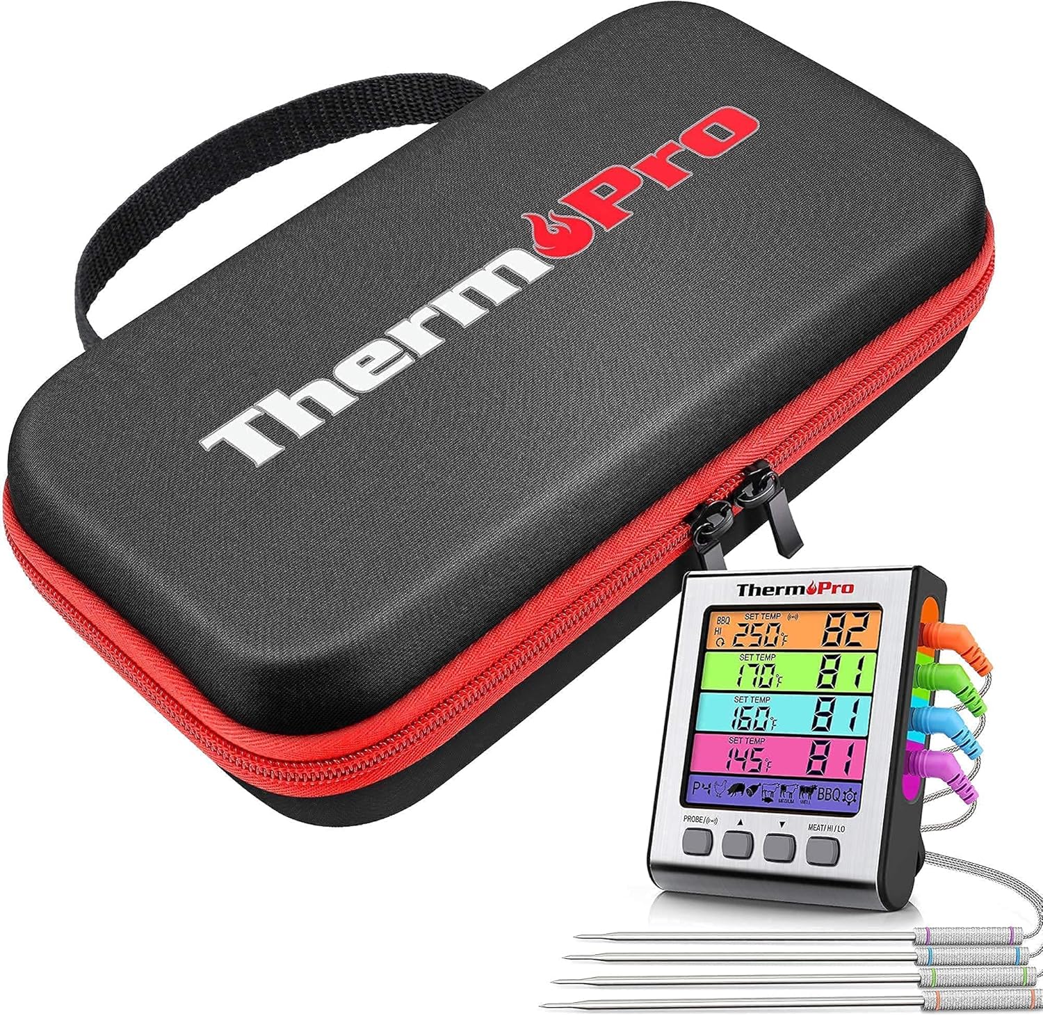 Amazon.com: ThermoPro TP17H - Termómetro digital para carne con 4 ...