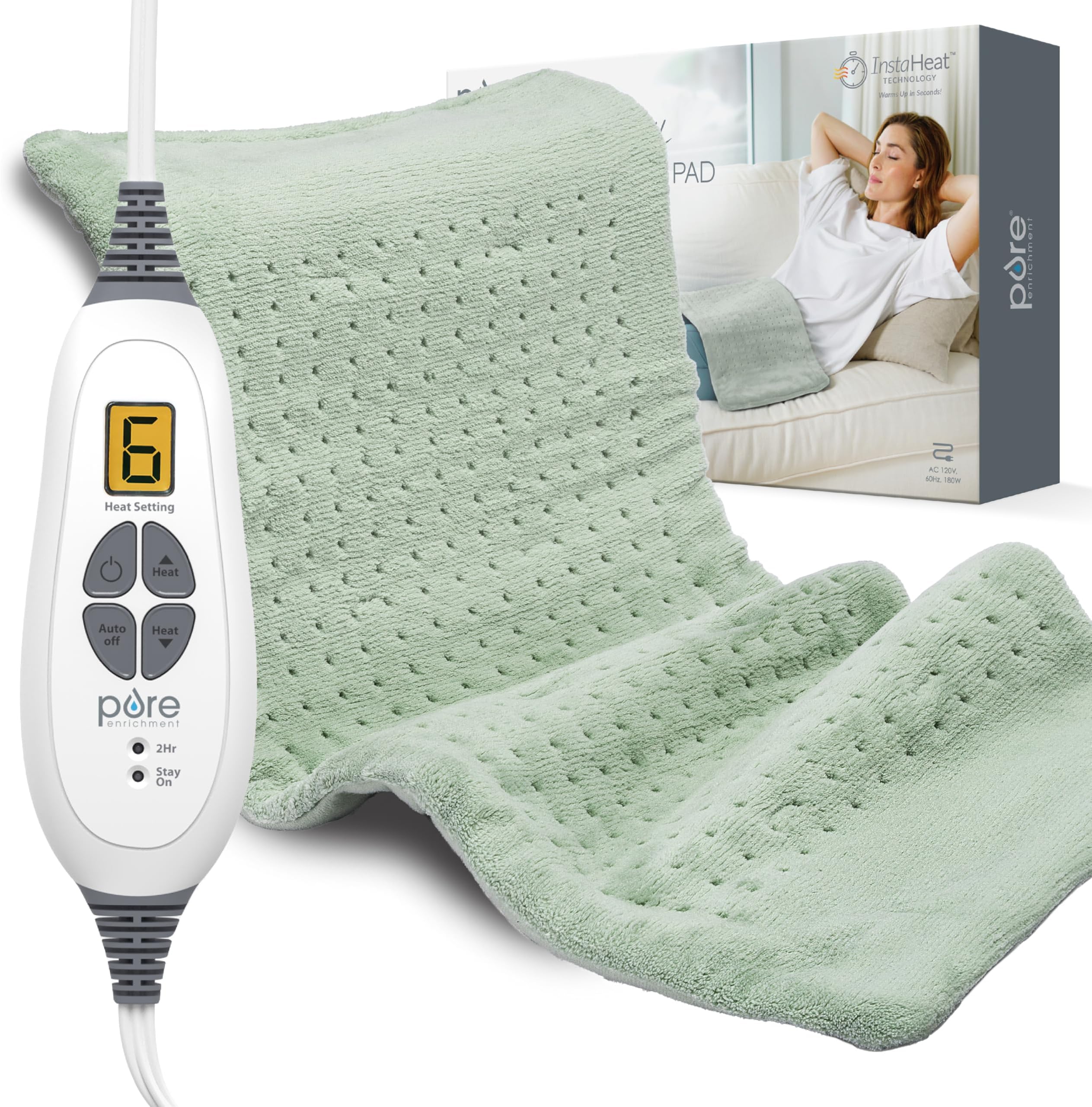 Amazon.com: HELLOMOTO Heating Pad for Pain Relief, Electric Heating Pad ...