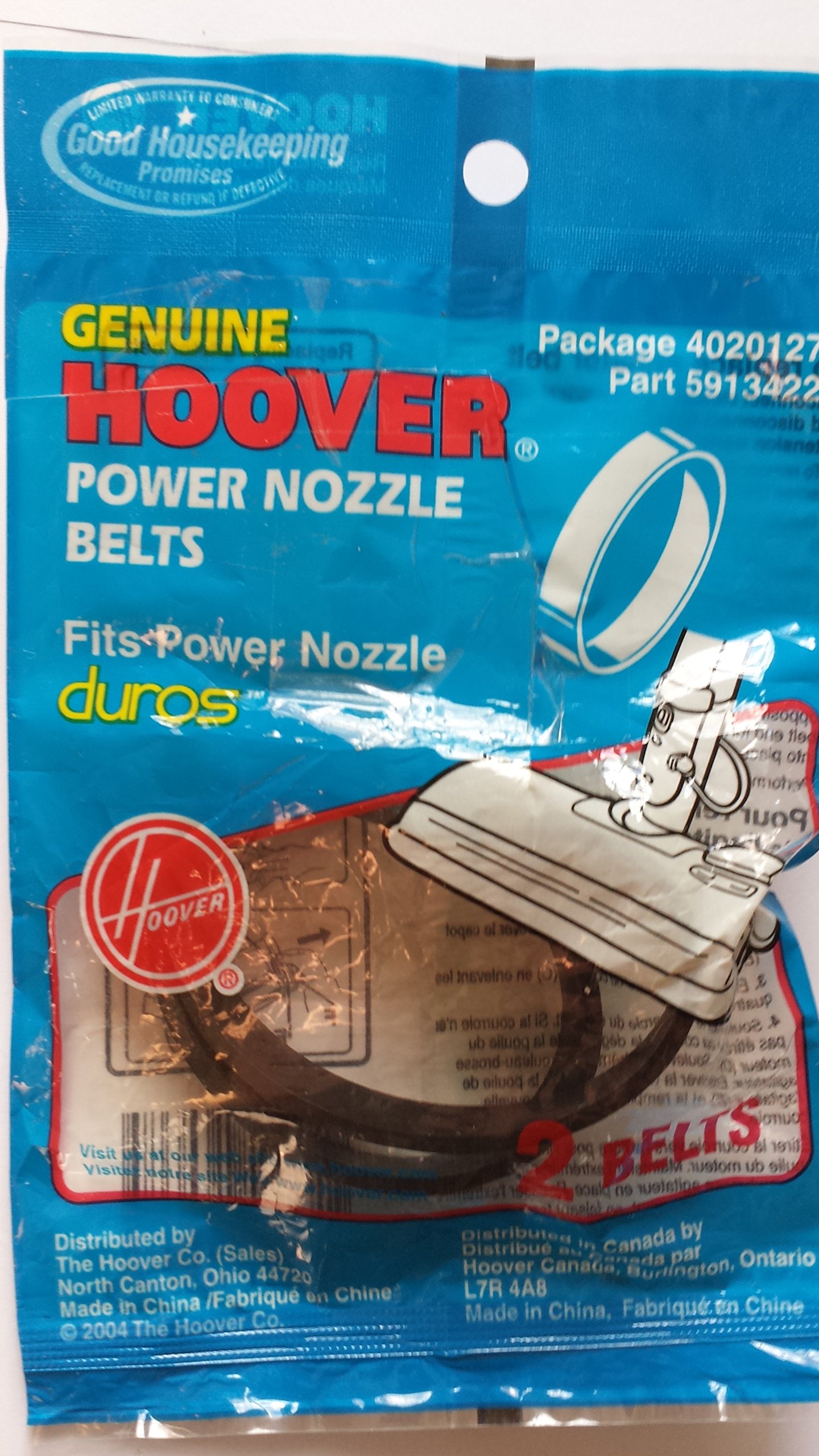 Amazon.com - Hoover Agitator Belt (2-Pack), 40201270 - Vacuum Belts
