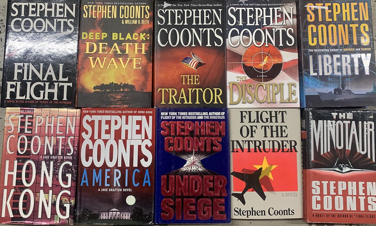 Stephen Coonts Action Thriller Hardcover Collection 10 Book Set ...