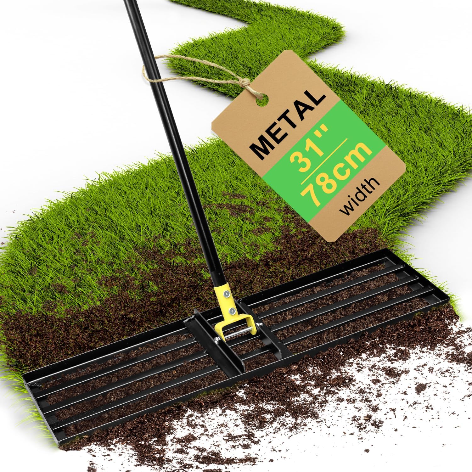 Amazon.com : Colwelt Lawn Leveling Rake 31'', Hefty Lawn Leveler Rake ...