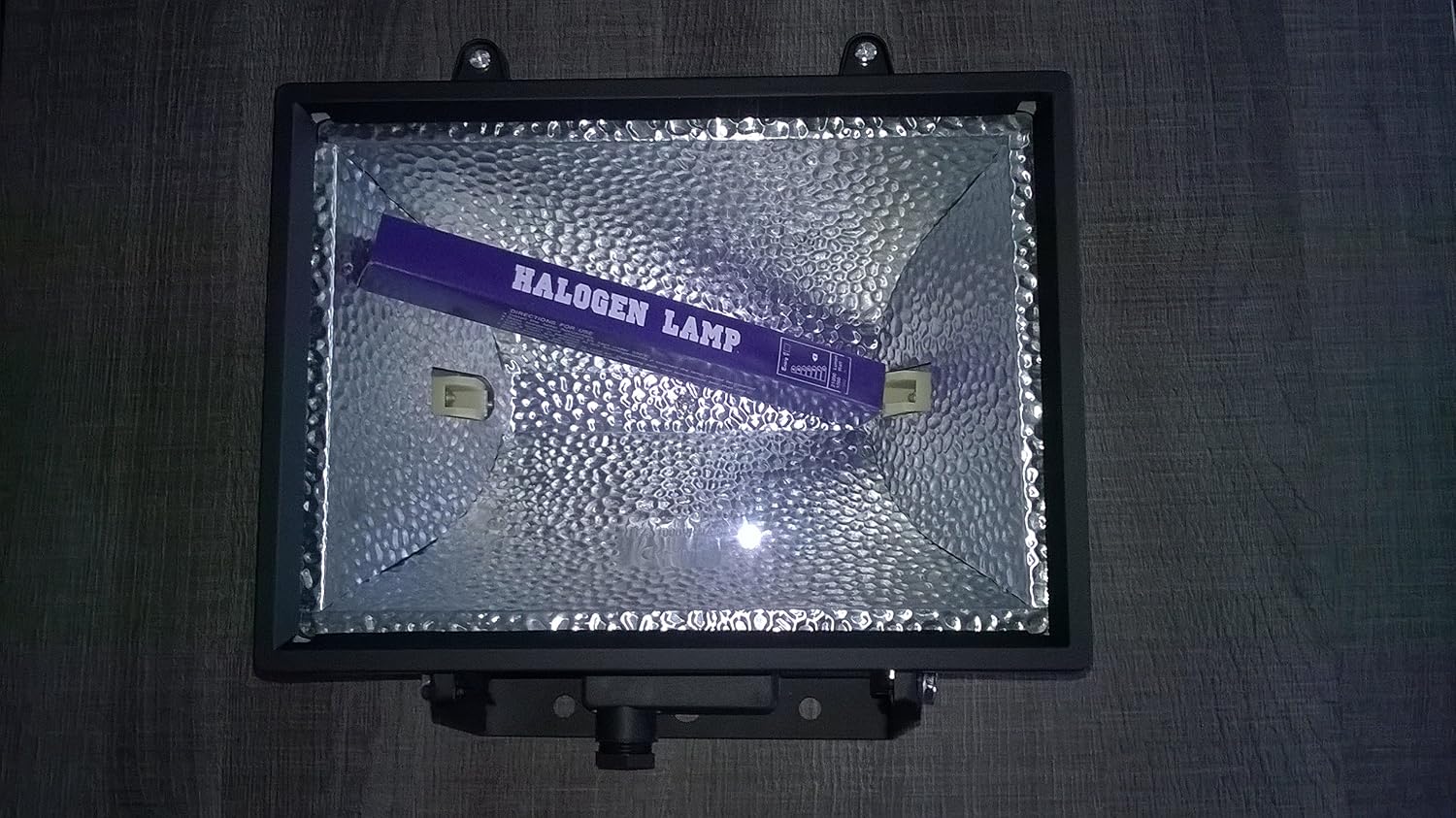 Halogen Floodlight 1000w Black : Amazon.co.uk: Lighting