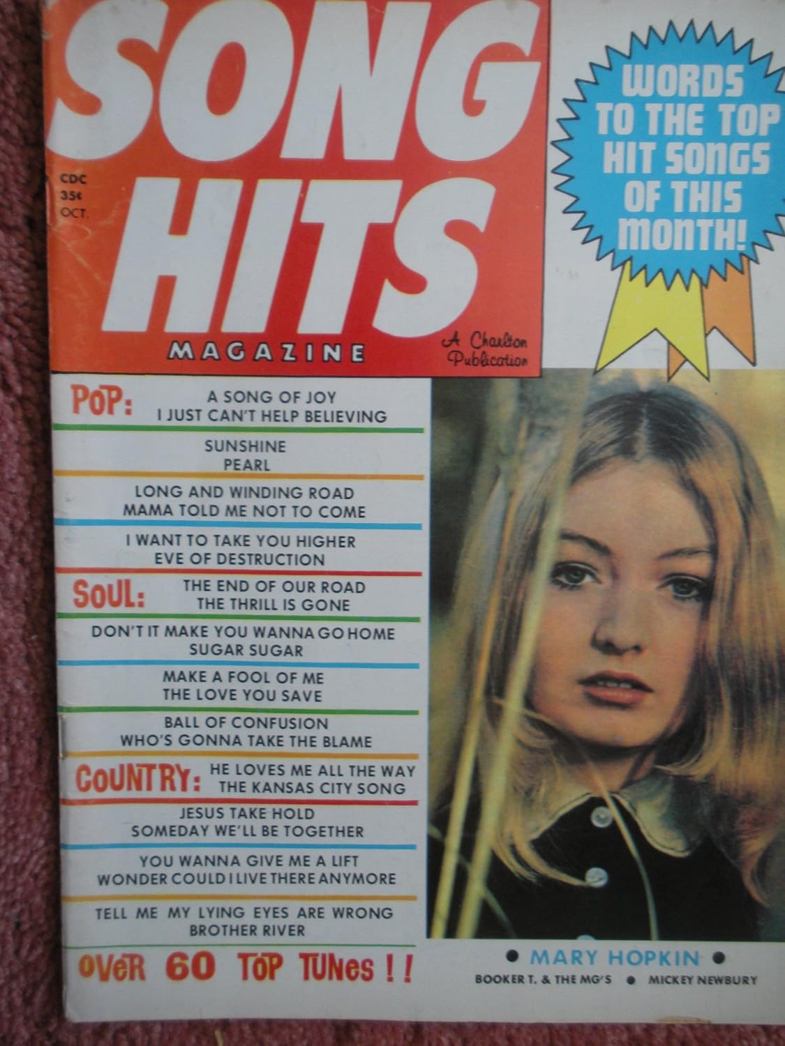Song Hits Magazine October 1970 Mary Hopkin: Patrick Masulli: Amazon ...