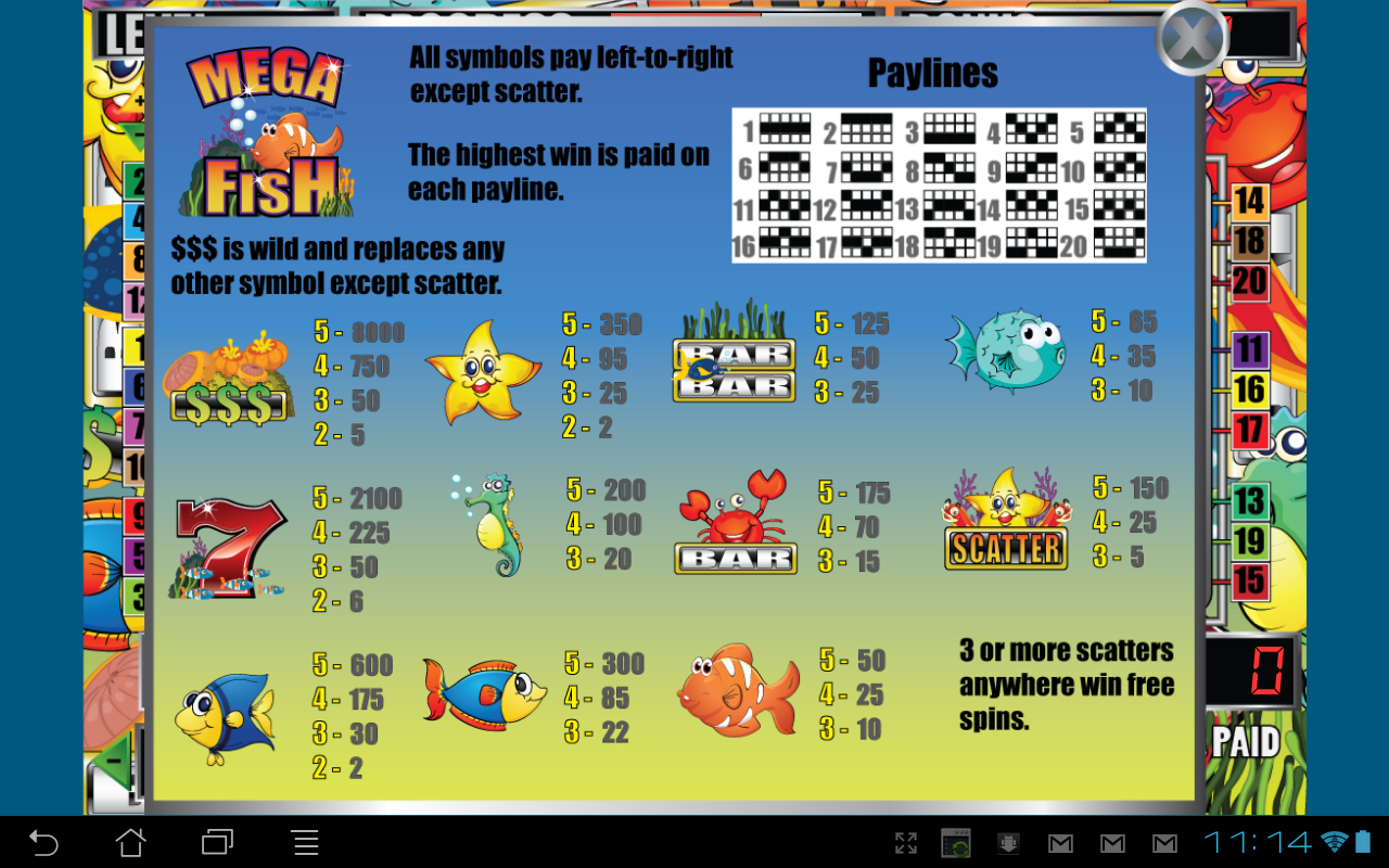 Mega Fish Slot Machine - App on Amazon Appstore