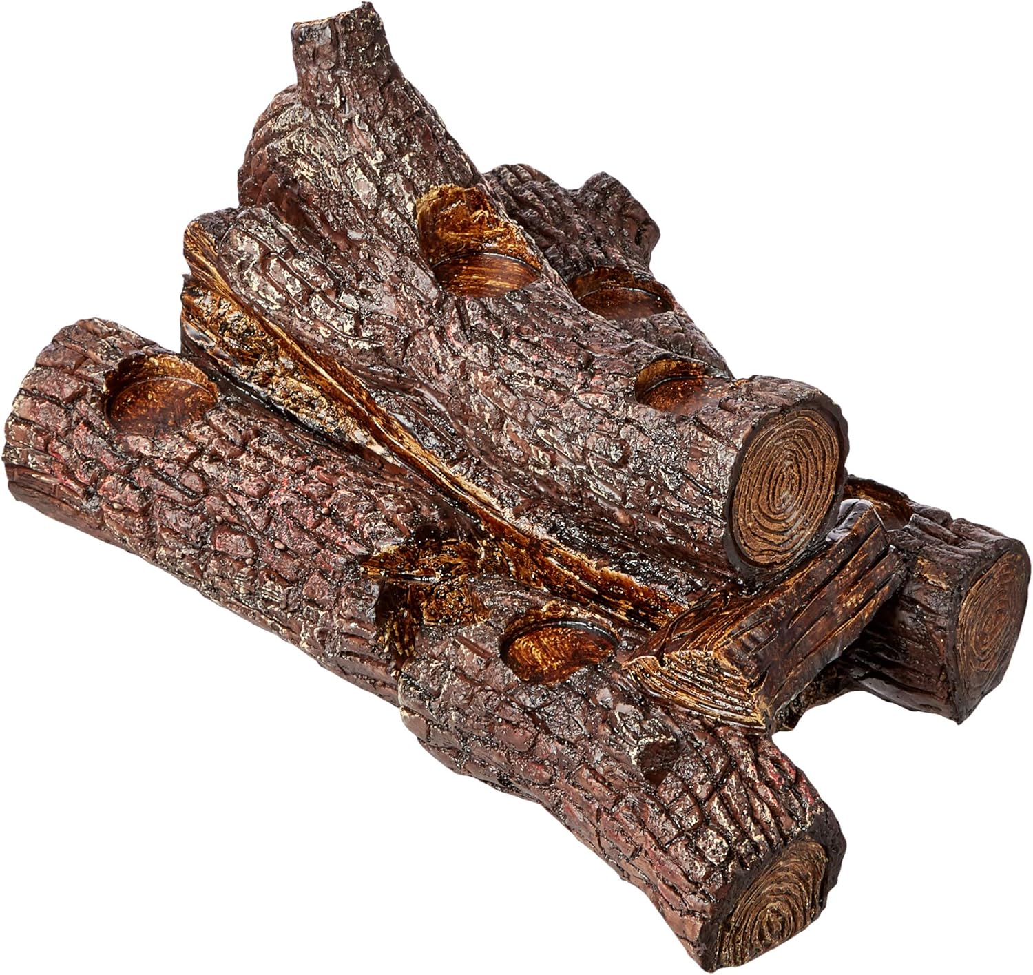 Amazon.com: Logs Hearth Candle Holder, in Oak : Home & Kitchen