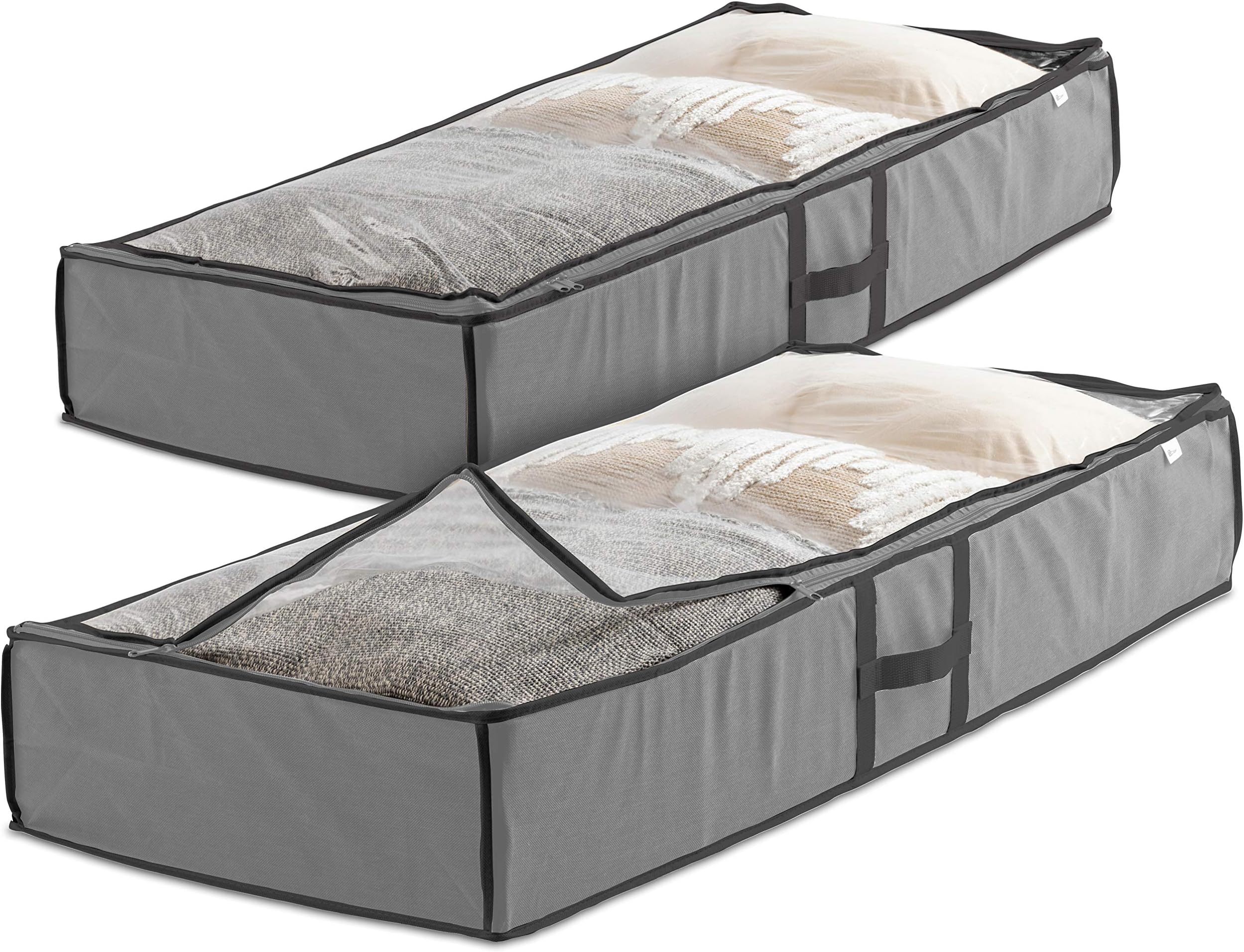 Amazon.com: Zober Under Bed Storage - Pack of 2 Under Bed Storage ...