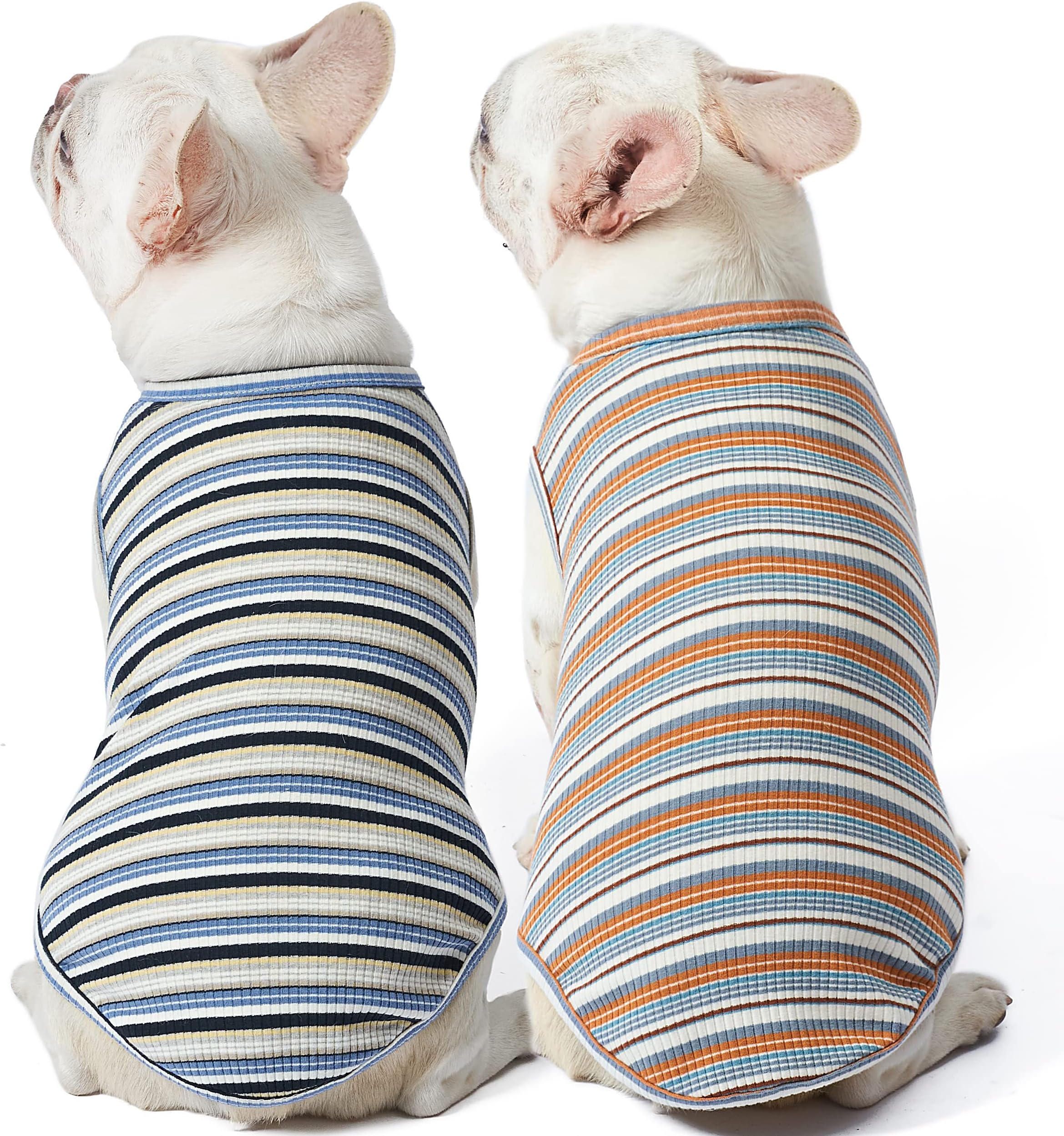 Amazon.com : Knuffelen Dog Shirts Vest Cotton Striped T-Shirt ...