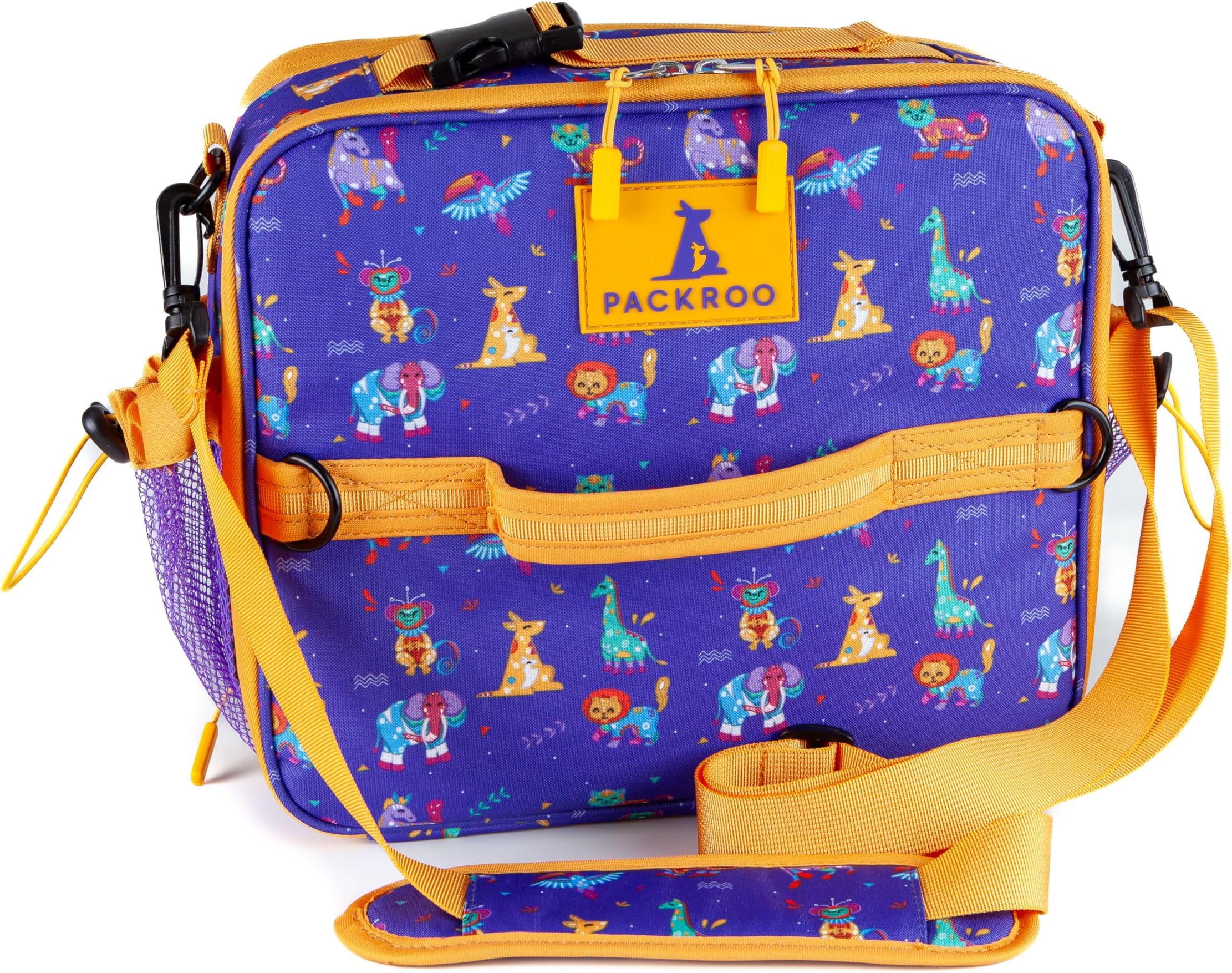 Amazon.com: PACKROO Kids Lunch Bag with Name Tag - Expandable ...