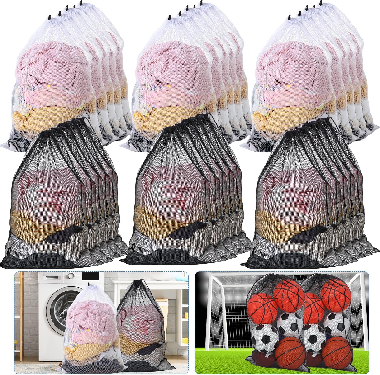 Amazon.com: Hotel Laundry Bags, 1.25 Mil Plastic with Tear Tie and ...