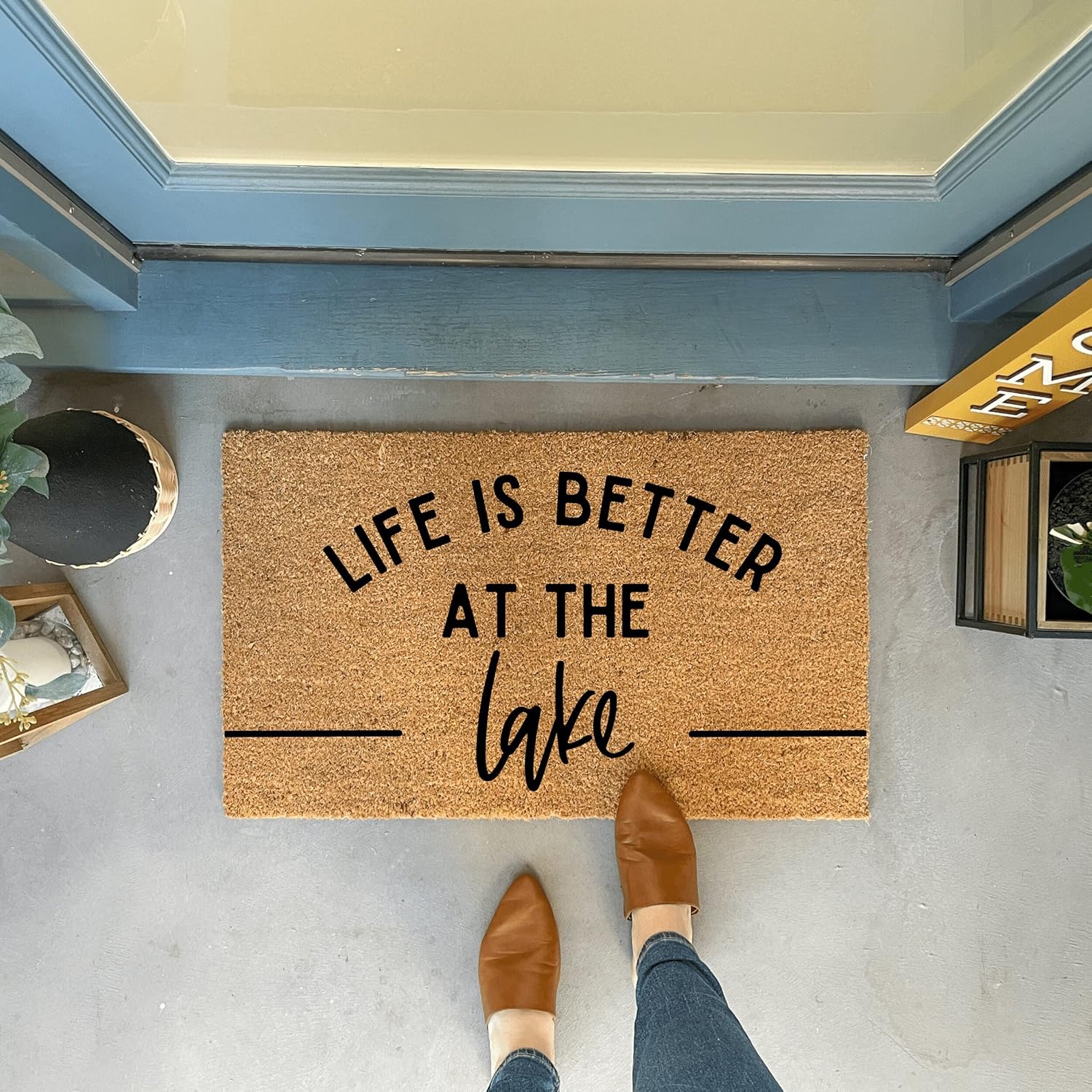 Amazon.com: Rugs for Living Room Lake Doormat Life is Better at The ...