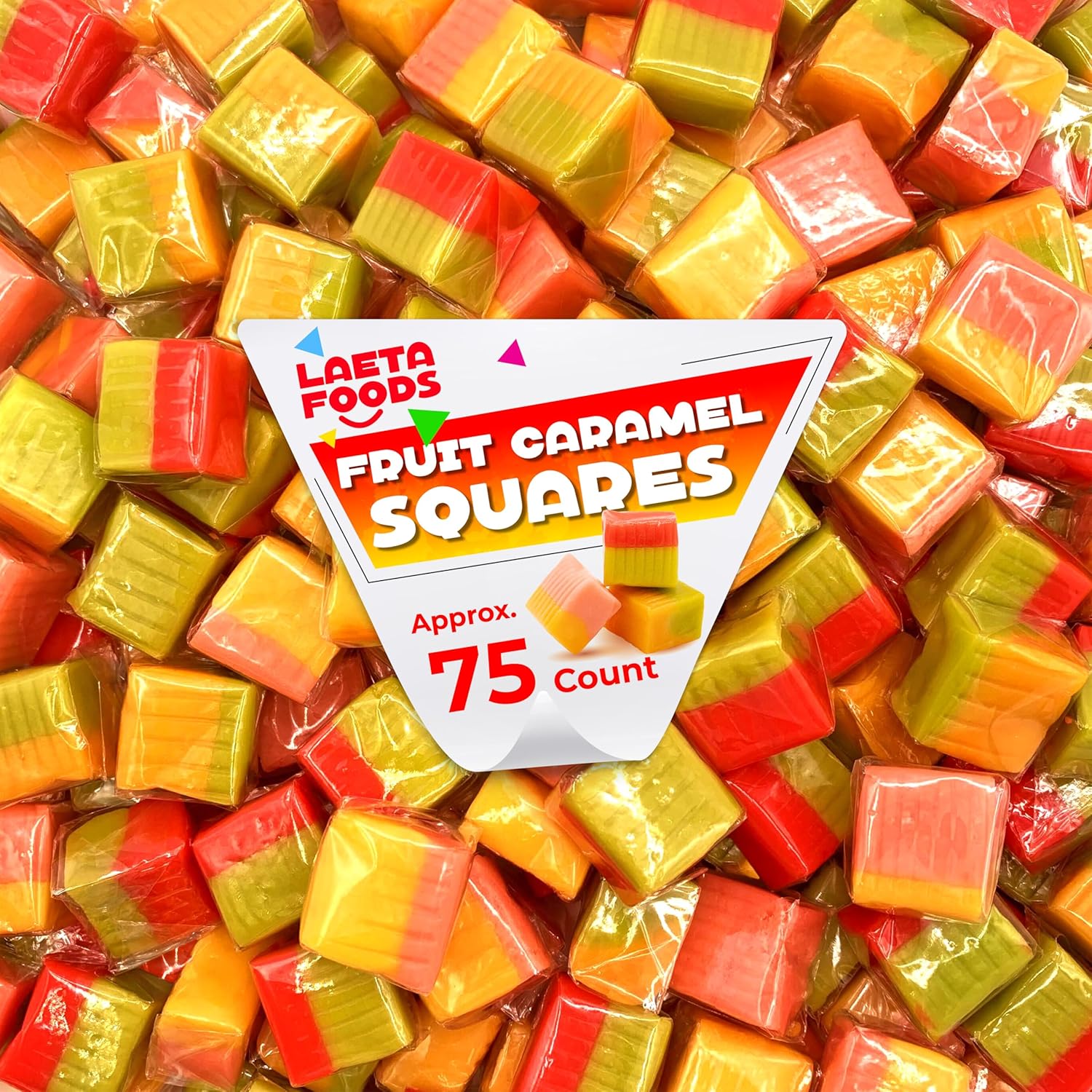 Amazon.com : Caramel Cubes Candy Mix - Assorted Tropical Fruit Flavors ...