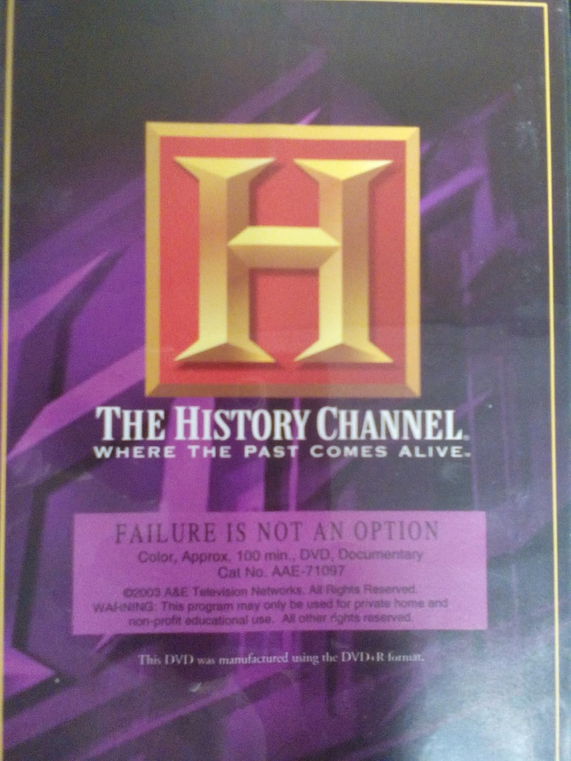 Amazon.com: Failure Is Not an Option (History Channel) : The History ...