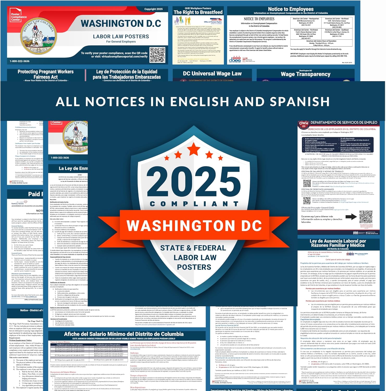 Amazon.com: Washington DC Labor Law Poster State, Federal, OSHA ...