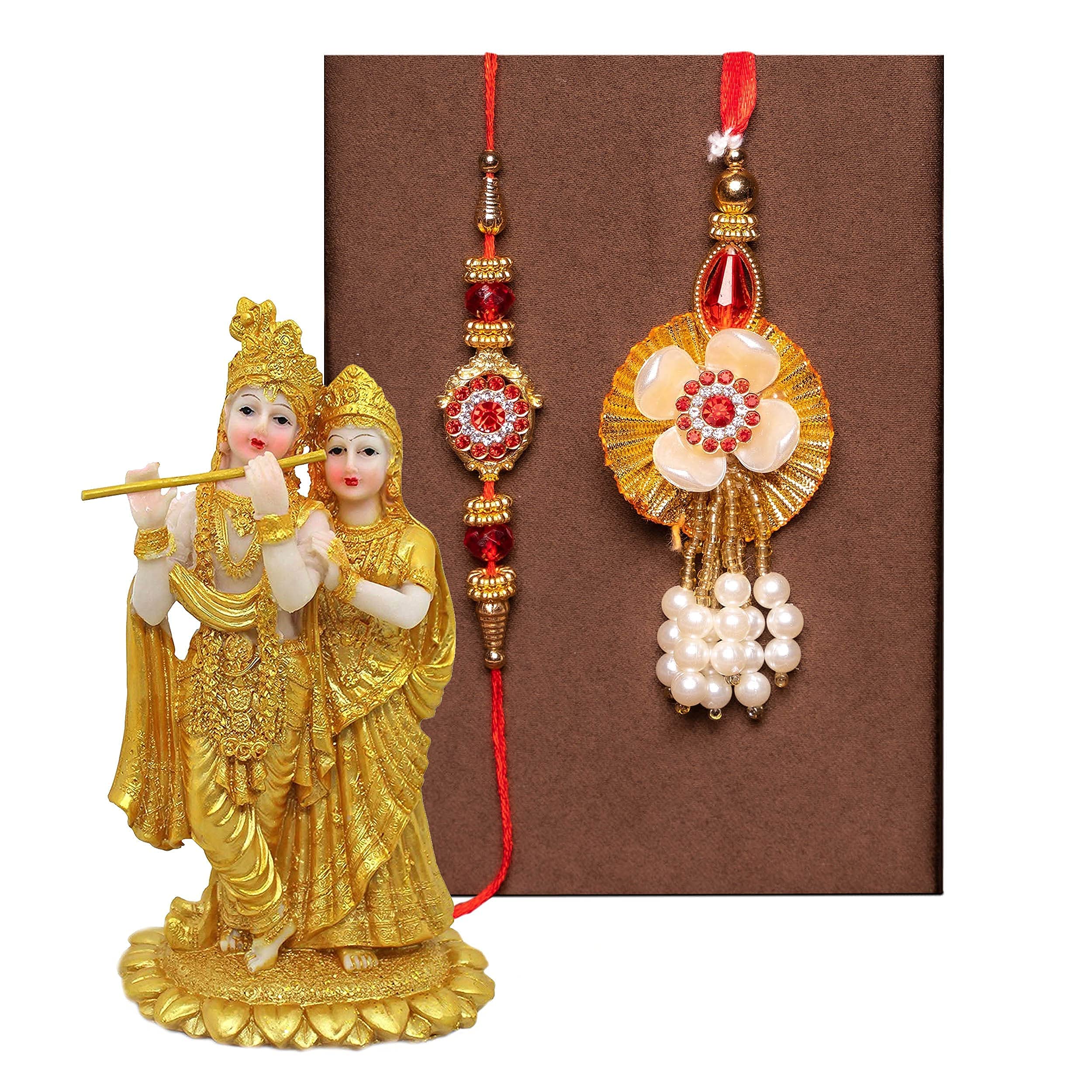 Buy TIED RIBBONS Radha Krishna Statue Resin God Hindu Idol Indian ...