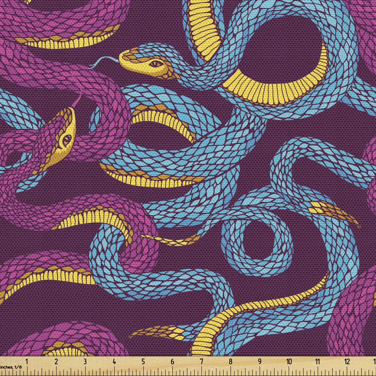 Amazon.com: Ambesonne Animal Fabric by The Yard Hand Drawn Style ...