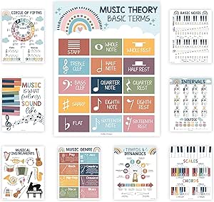 Hadley Designs 9 Boho Music Classroom Posters - Choir Posters, Solfege ...