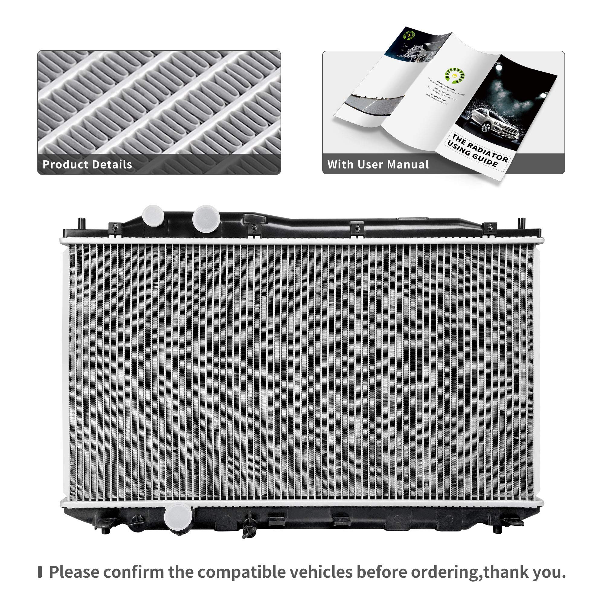 AUTOSAVER88 Radiator Compatible with Honda Civic Aluminum Radiator ENG ...