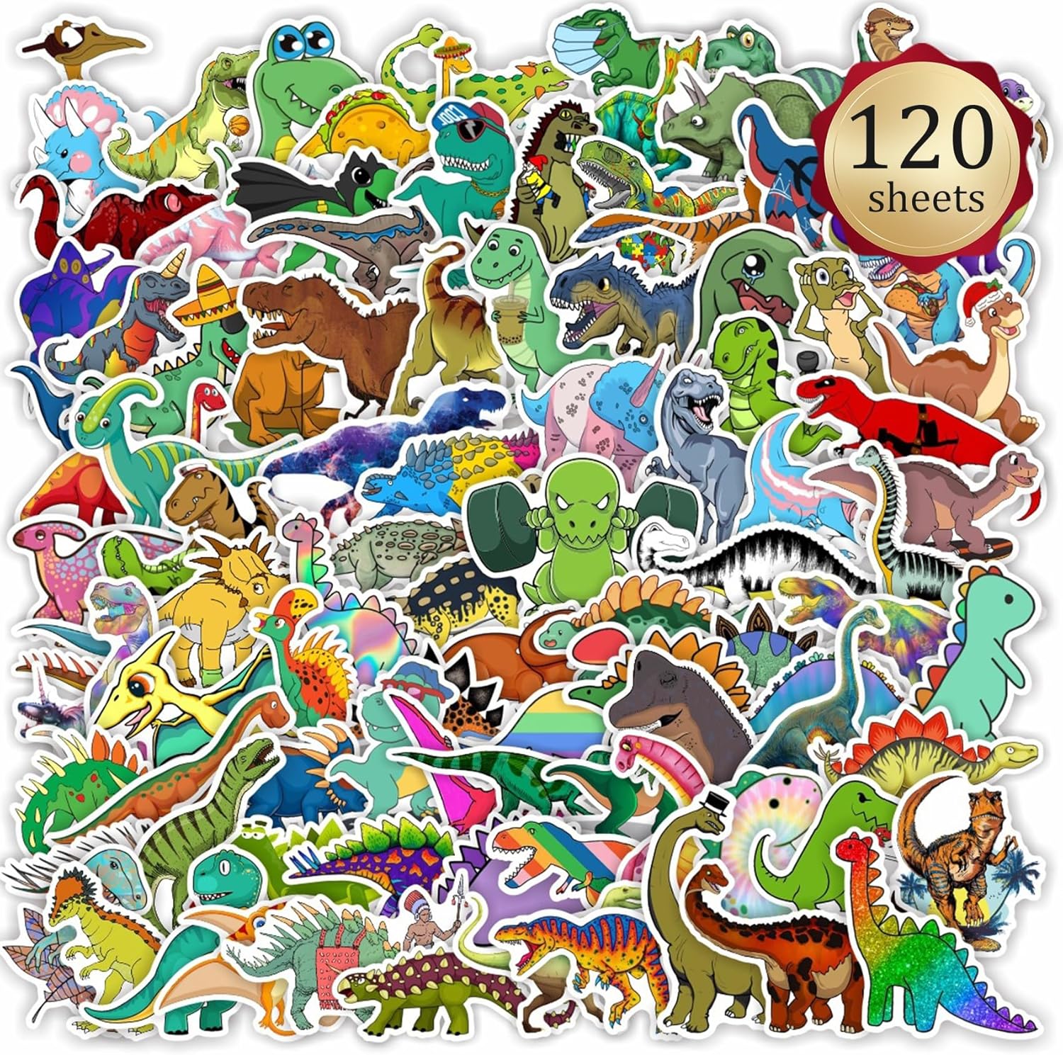 Amazon.com: Roarsomeland Waterproof Dinosaur Stickers for Kids, Boys ...