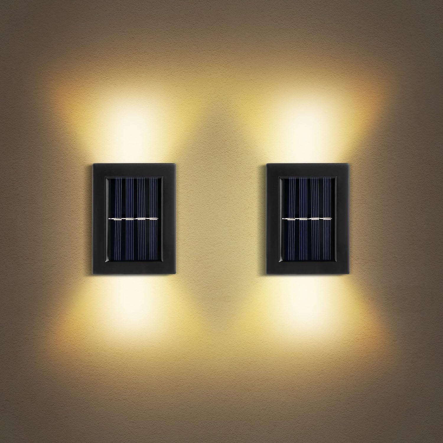 MAKINGTEC Solar Wall Lights Small Fence Lights Solar Powered 2 Pack LED ...