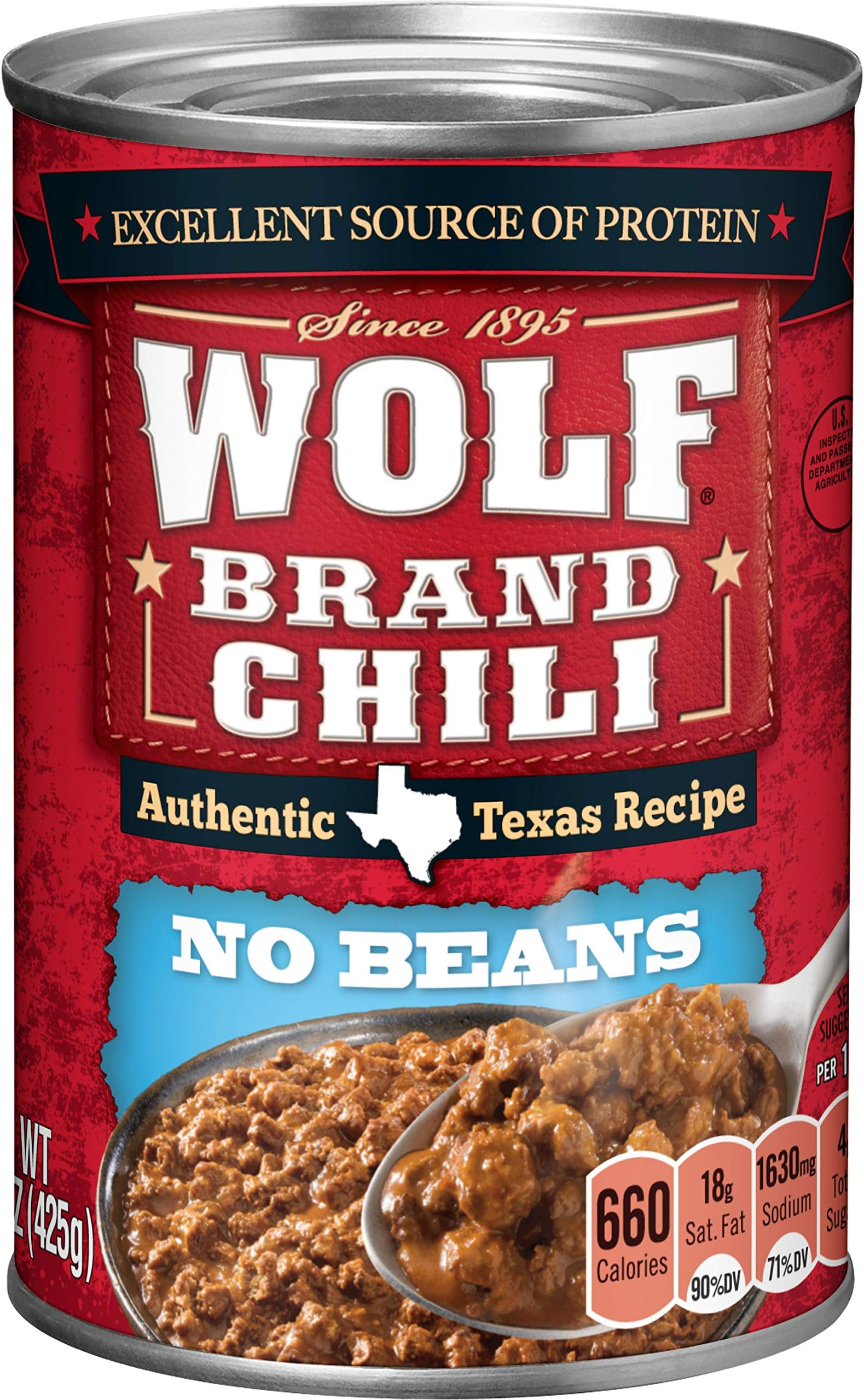 Amazon.com : Wolf Brand Chili Without Beans, Packed with Protein, 15 oz ...