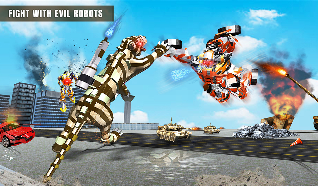 Furious Wild Tiger Robot Tank Robot Transform Game - App on Amazon Appstore