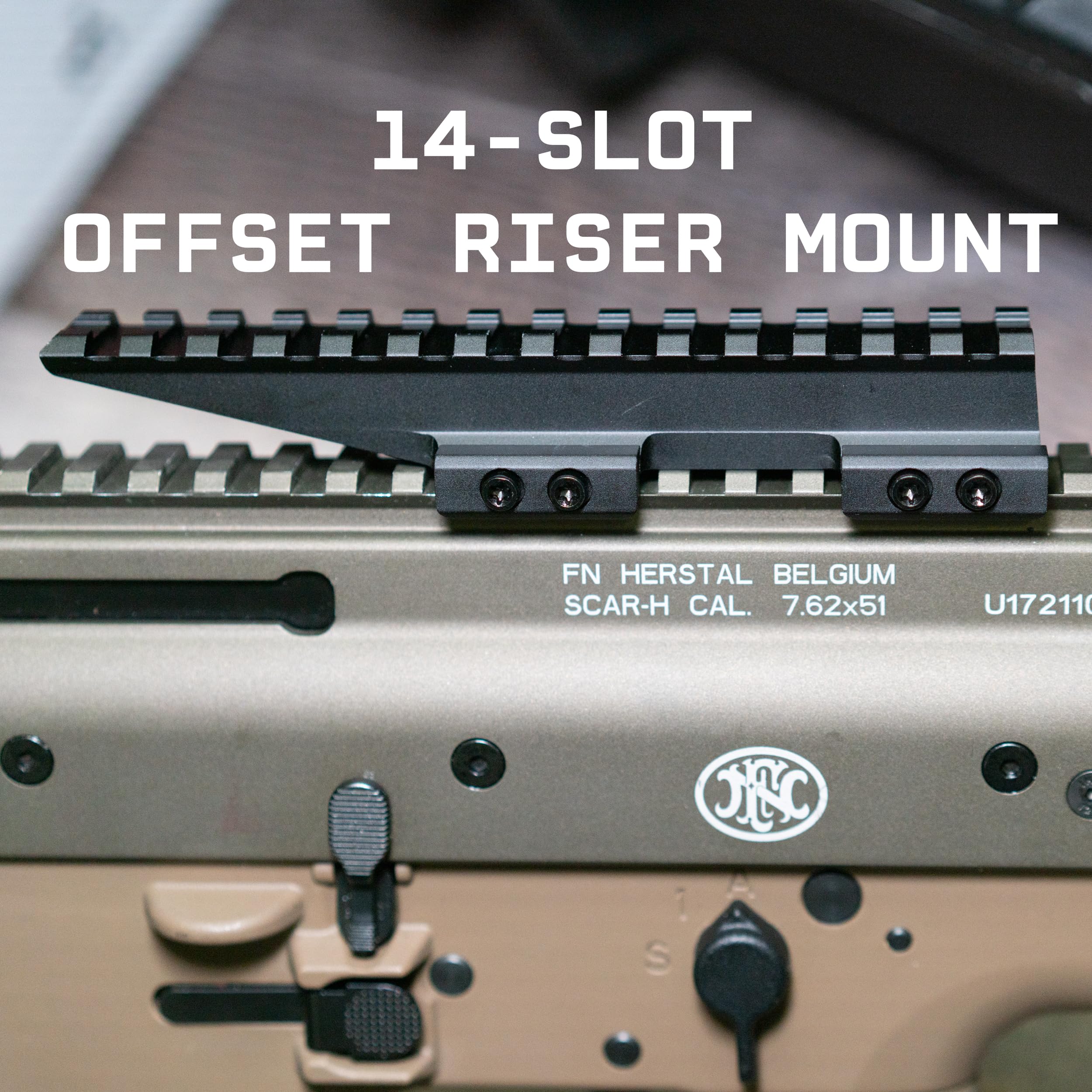 Snapklik.com : Monstrum Shrapnel Offset Picatinny Riser Mount