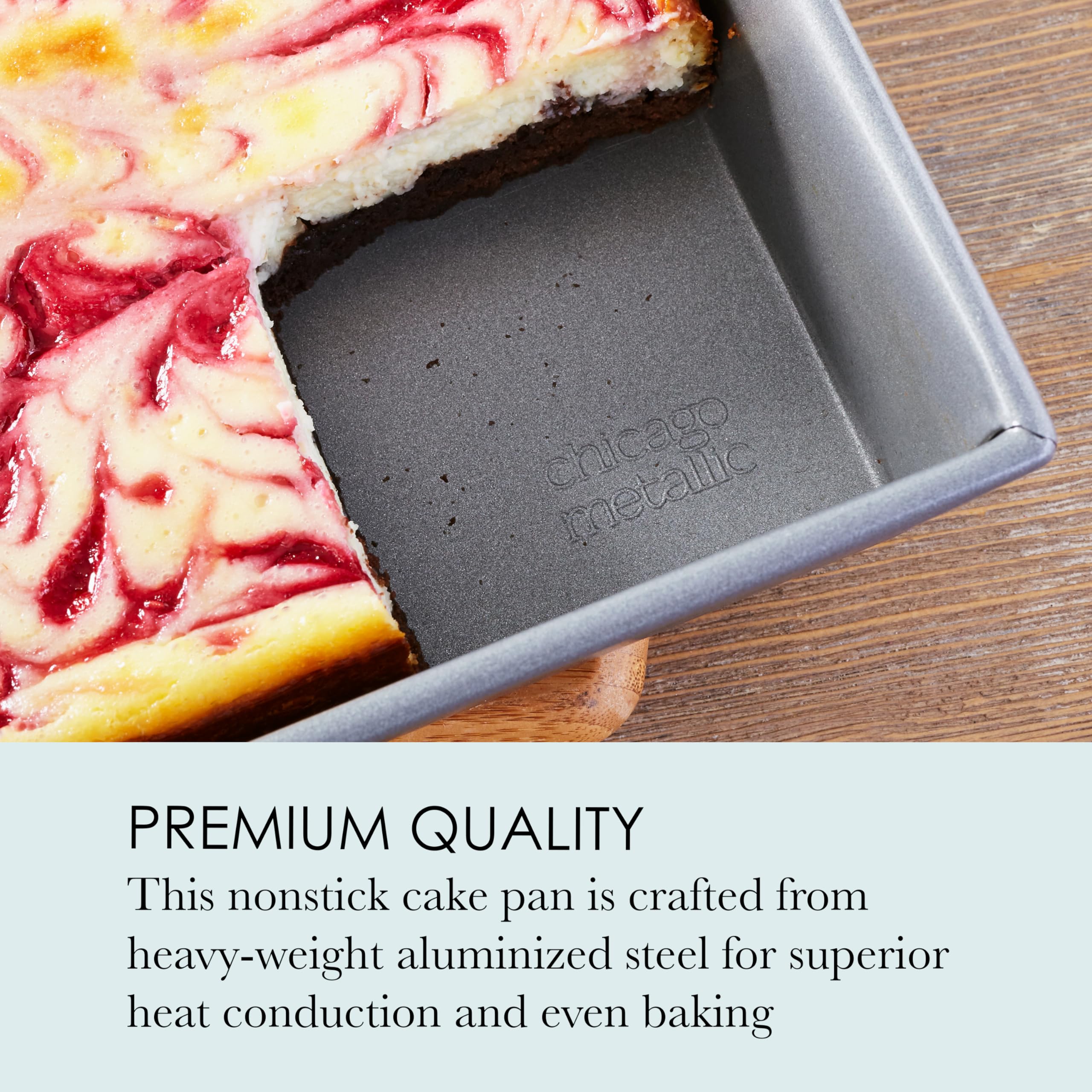 Snapklik.com : Chicago Metallic Commercial II Non-Stick 9-Inch Square ...