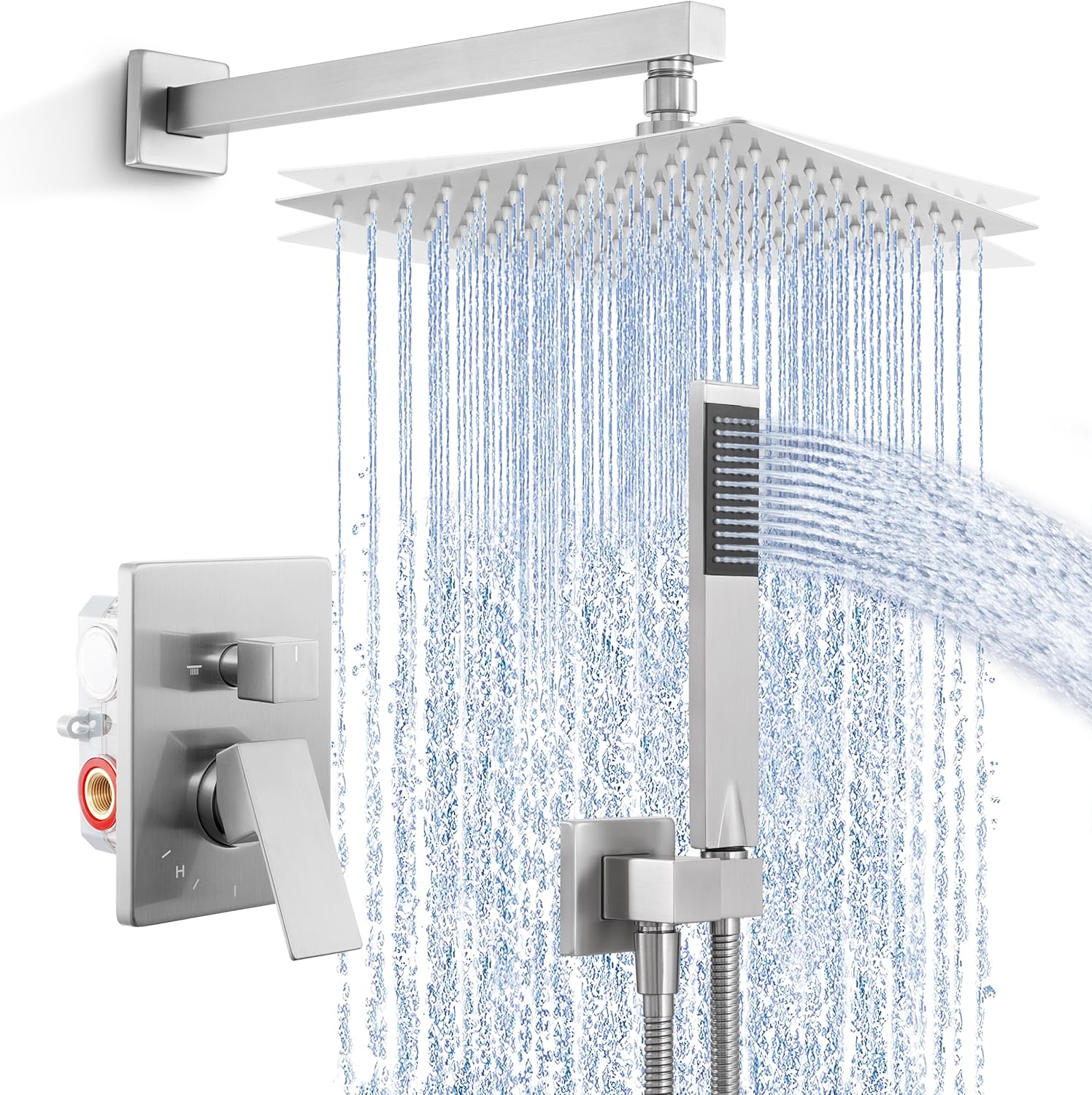 KES Shower Faucet Set, Shower System with 10 Inches Rain Shower Head ...