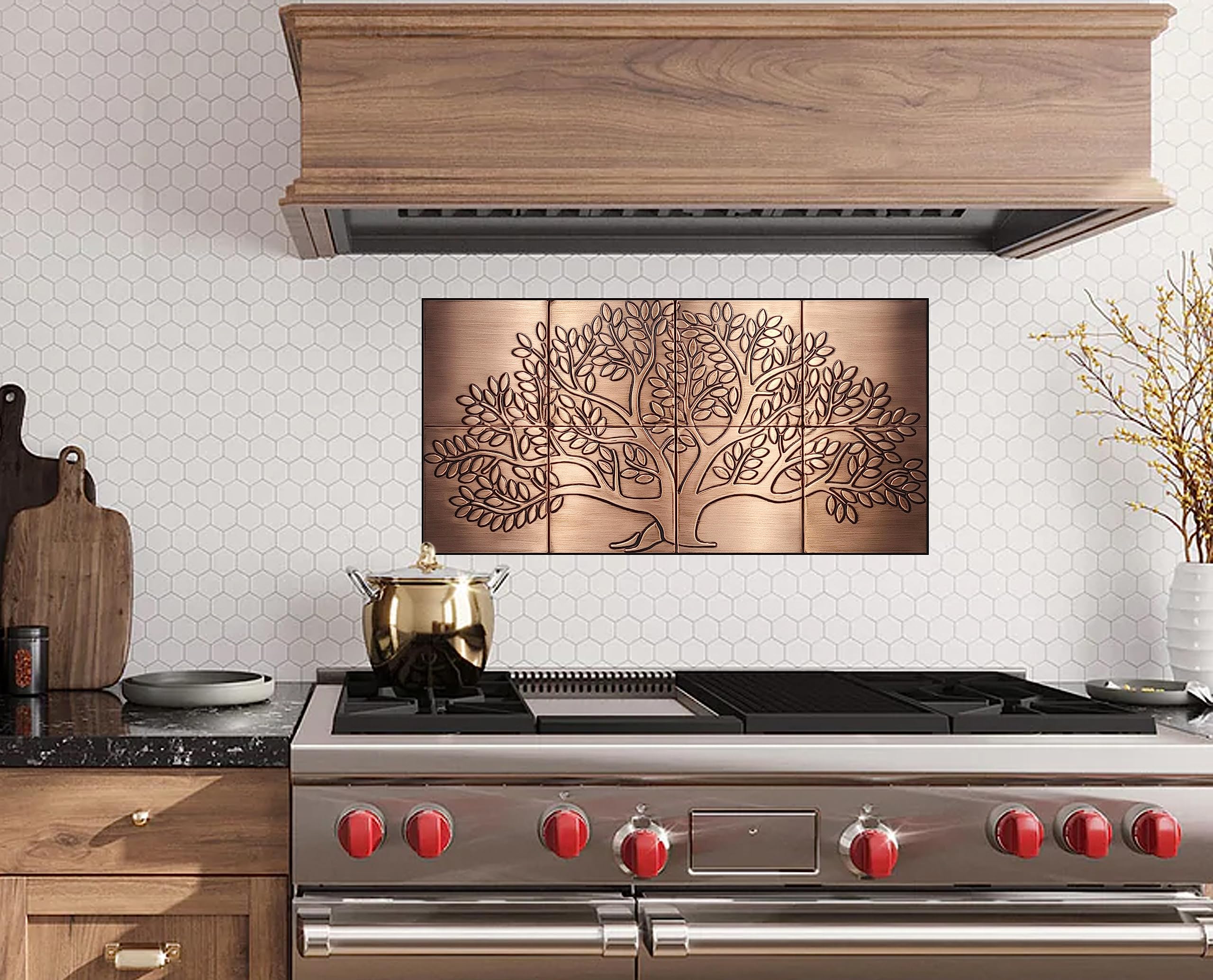 Copper Tiles For Backsplash In Kitchen Copper Metal Copper Kitchen