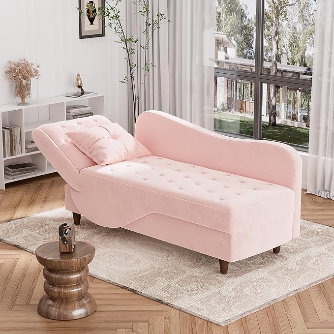 Amazon.com: OUYESSIR Upholstered Velvet Chaise Lounge Indoor ...