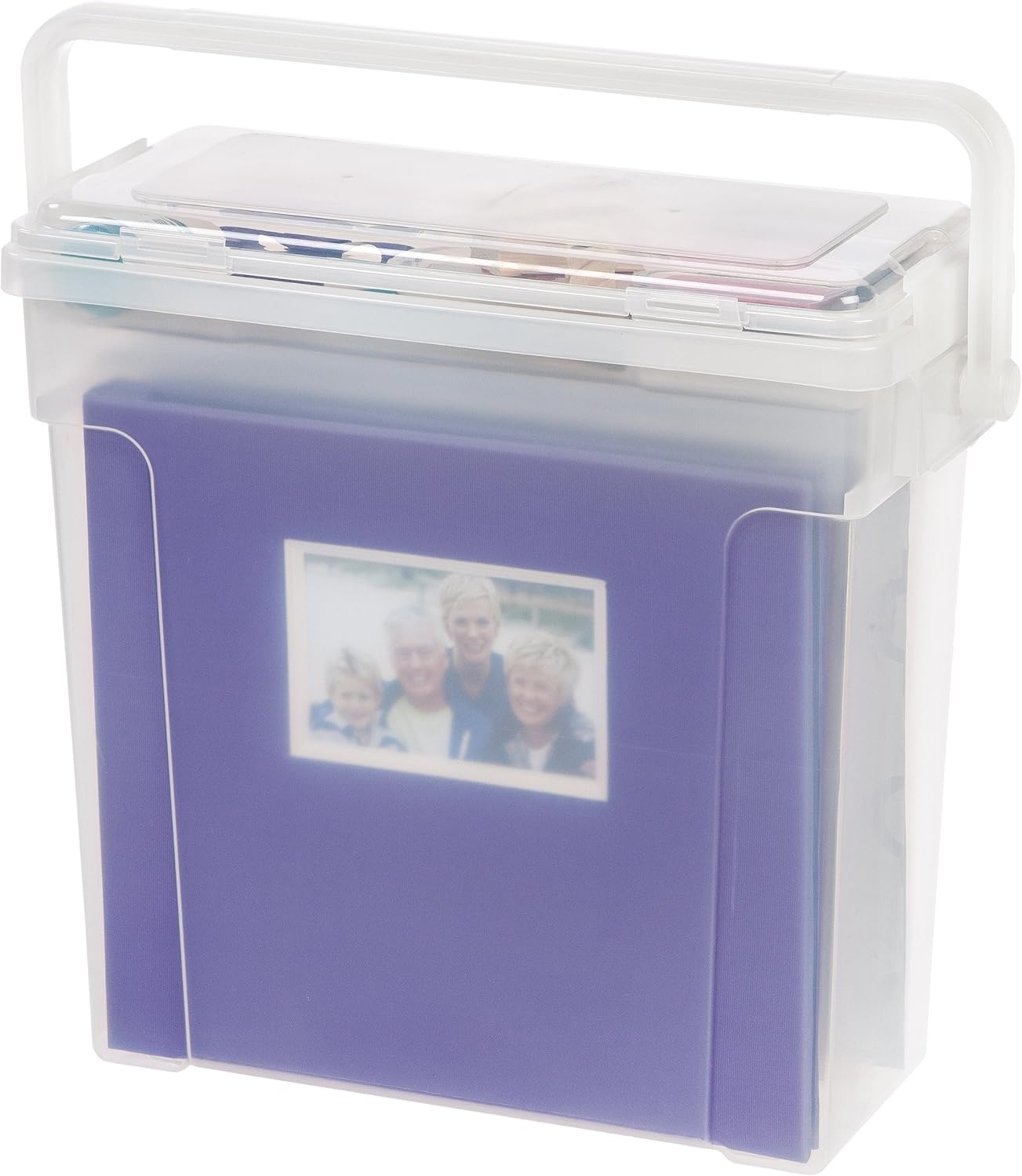 Amazon.com: IRIS Portable Scrapbook File Box, Clear