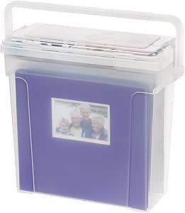 Iris Scrapbook Portable File Box, Trasparente : Amazon.it: Casa e cucina