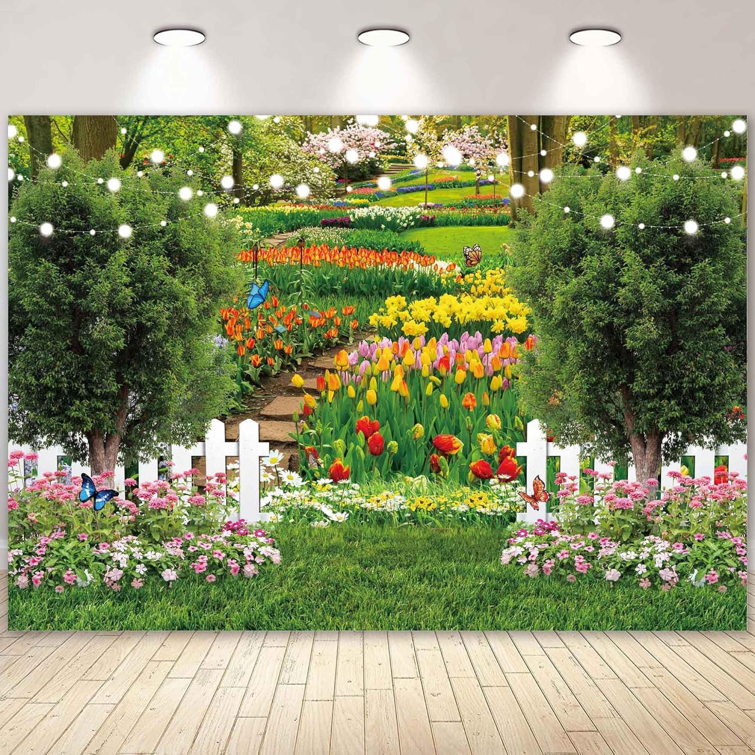 Amazon.com : LIVUCEE 7x5FT Spring Backdrop Garden Landscape Scenery ...