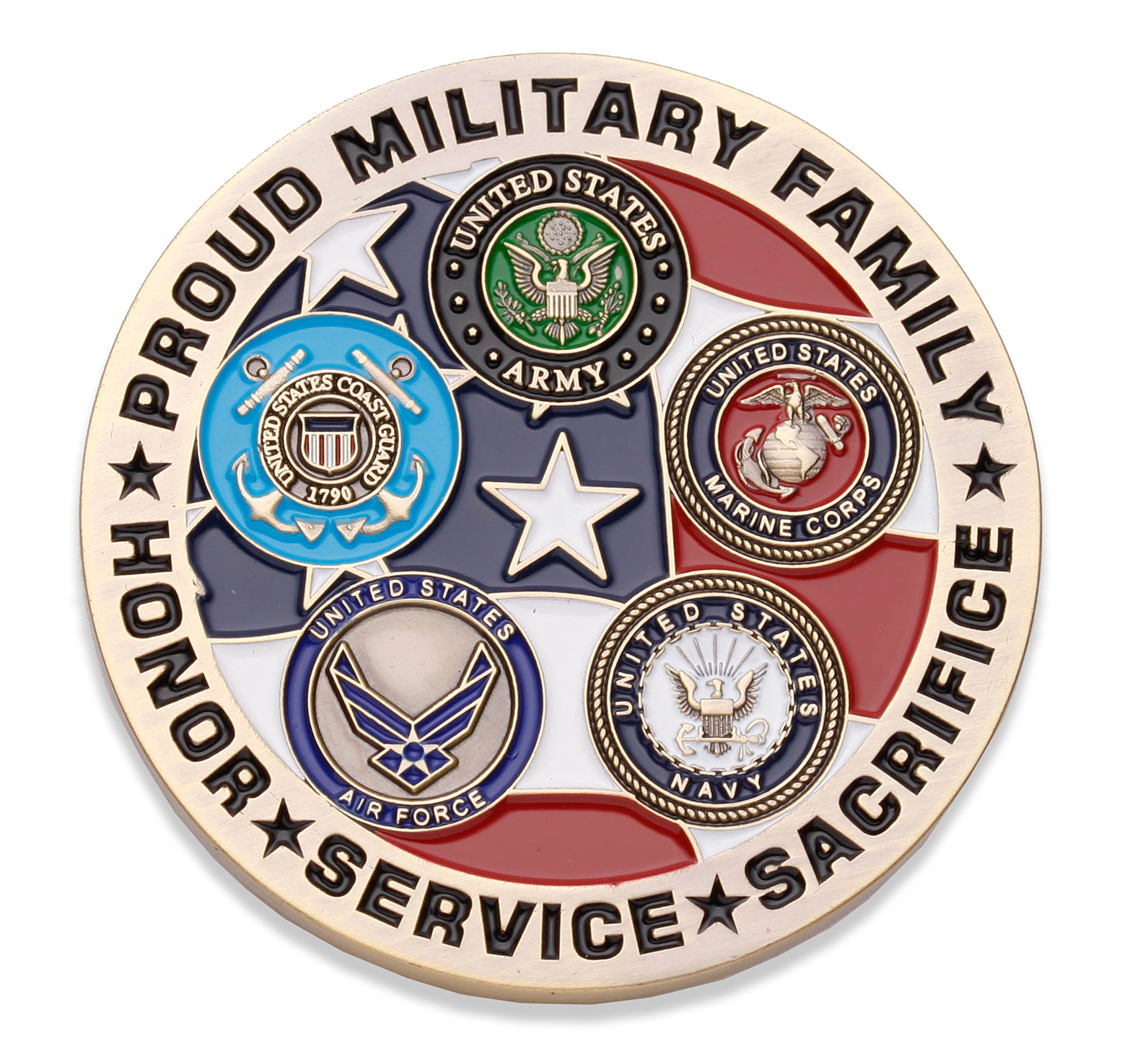Military Challenge Coin Female Veteran Challenge Coin - Bald Eagle ...