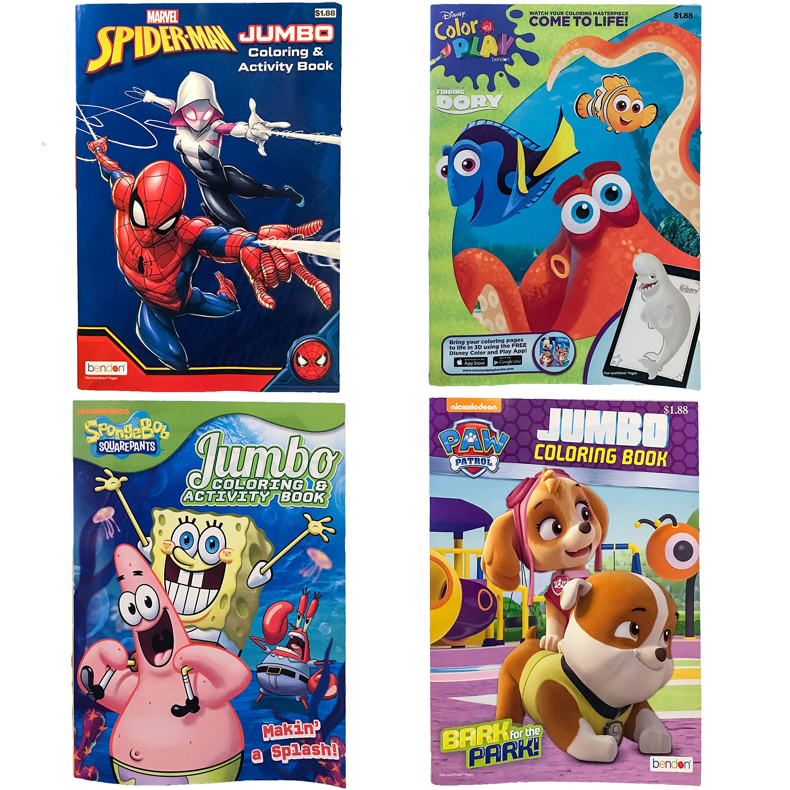 Buy Bendon Kids Children Nickelodeon Disney Assorted Theme Coloring ...