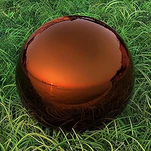 Amazon.com: Lulu Decor, Copper Stainless Steel Gazing Mirror Ball Size ...