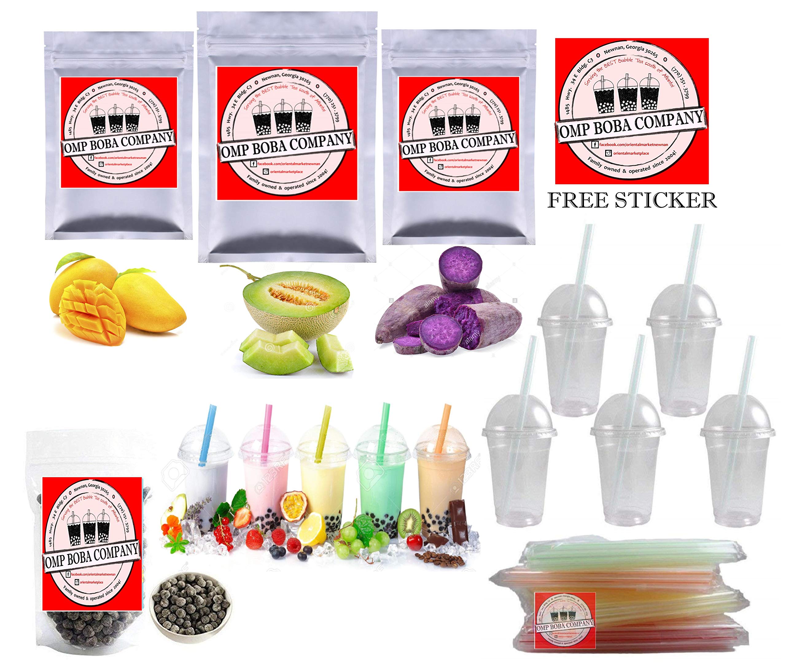 Buy JUMBO Boba Bubble Tea Kit DIY Makes 30+ Drinks DIY by OMP BOBA ...