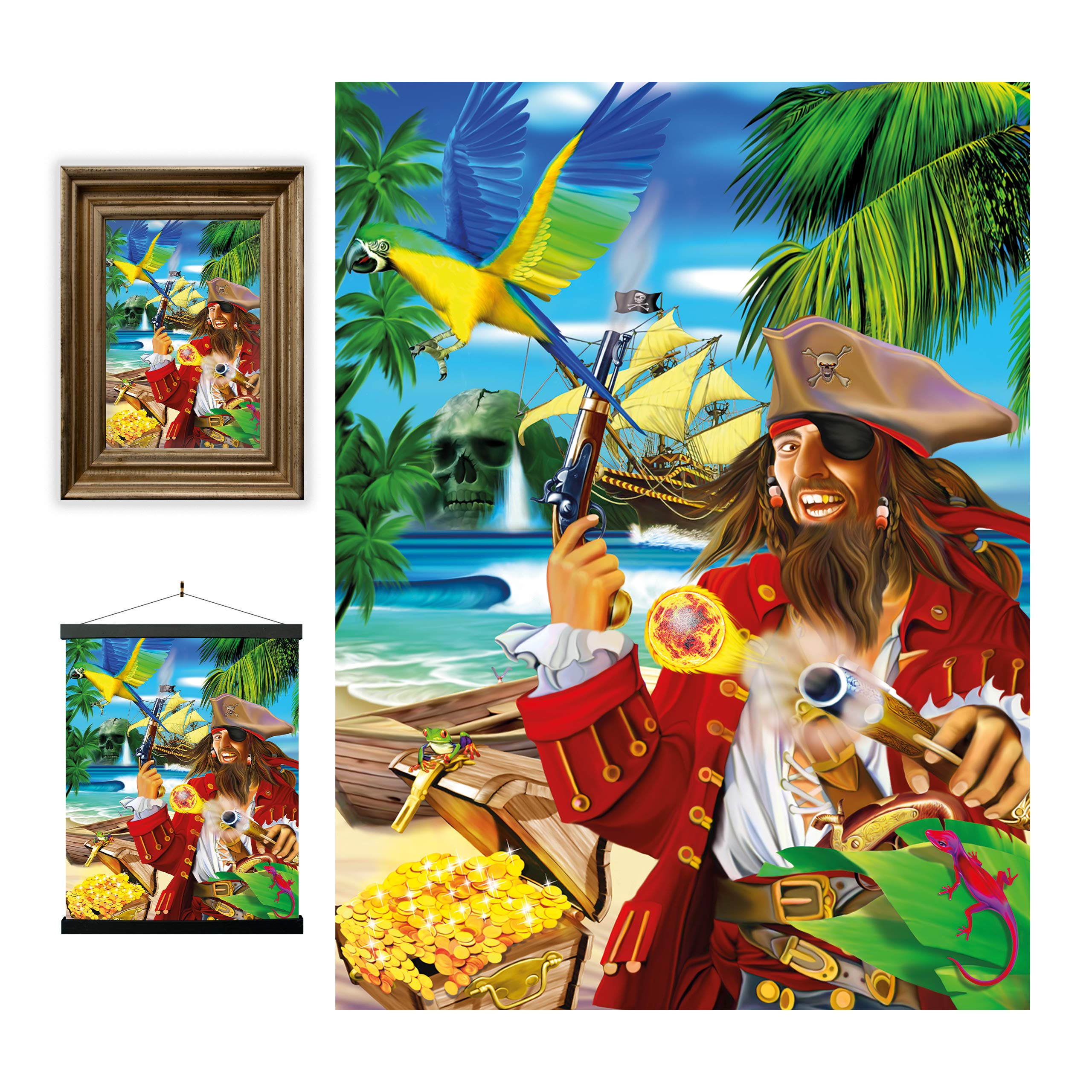 3d Livelife Lenticular Wall Art Prints Pirate Island From Deluxebase ...