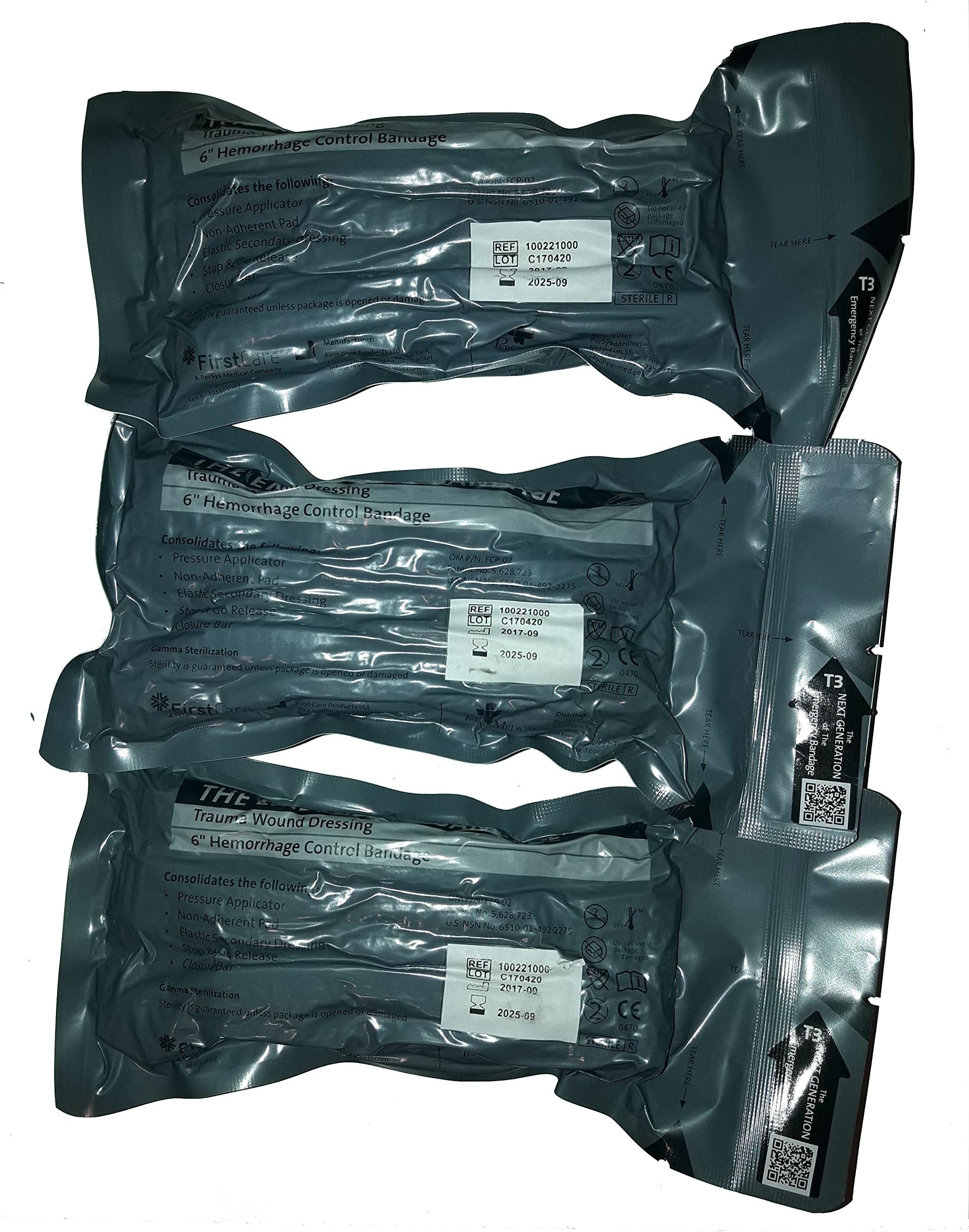 Amazon.com: 3 X Israeli Battle Bandages 6" (Israeli Battle Dressing ...