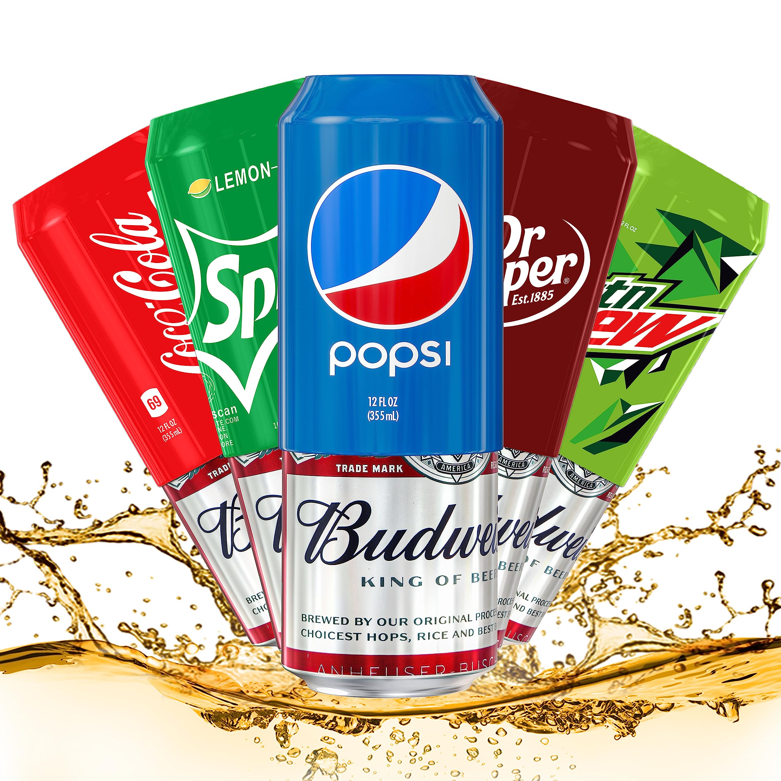 Snapklik.com : Silicone Can Sleeve - 5 Pack Mix Color Can Cover Can ...