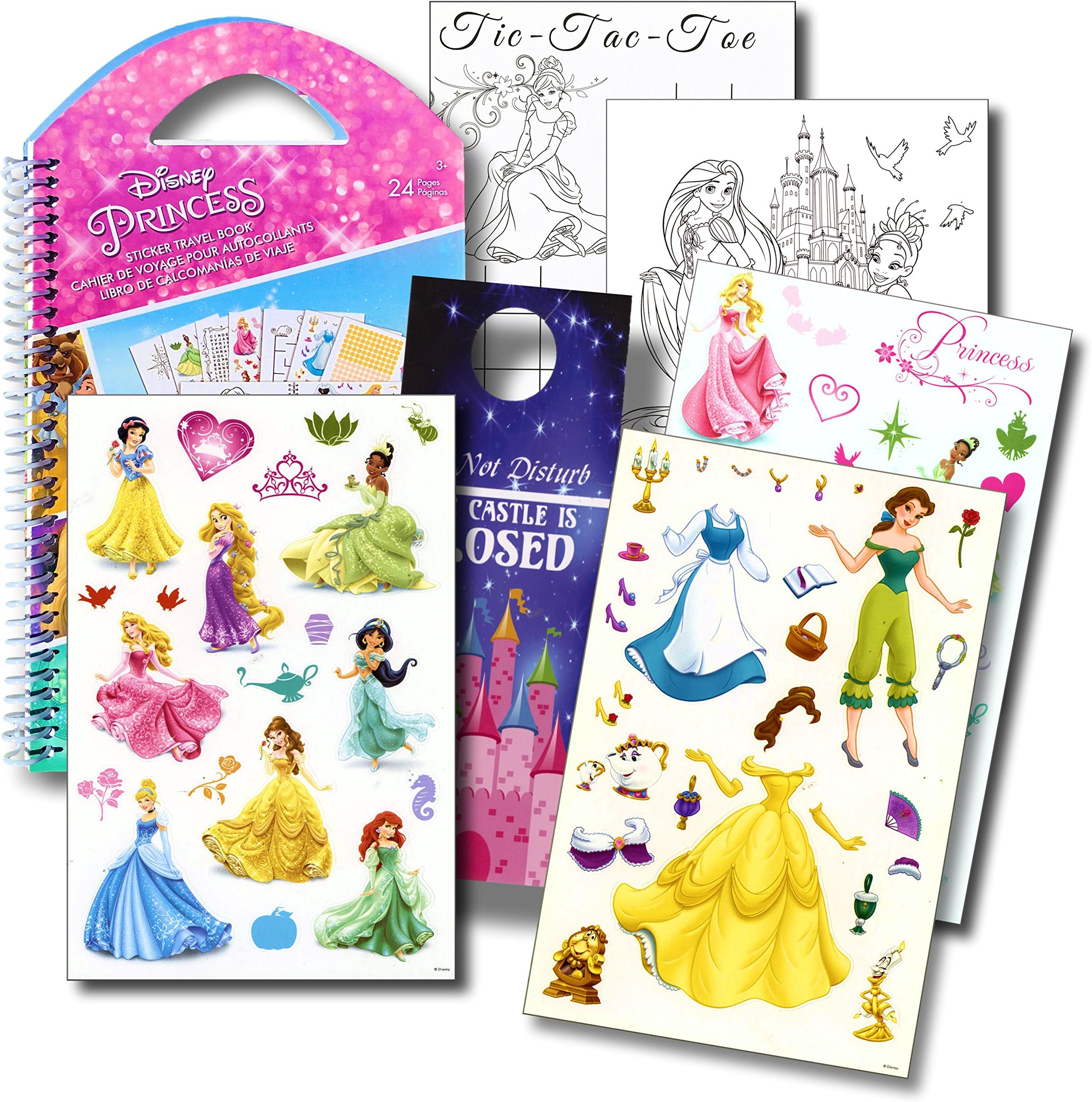 Amazon.com: Disney Princess Stickers Party Favors - Bundle of 12 Sheets ...